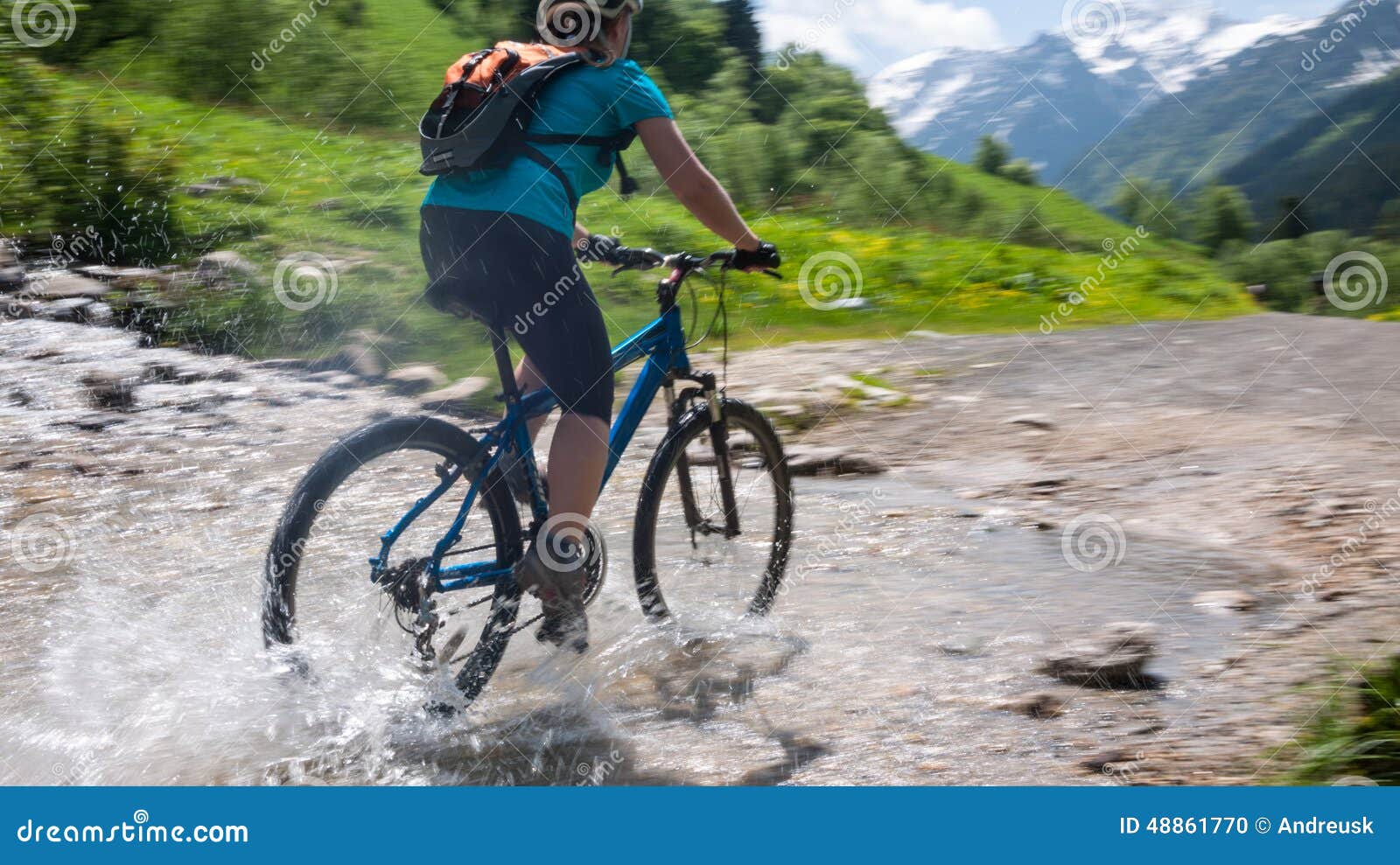 Cycling in mountains stock photo. Image of sport, riding - 48861770