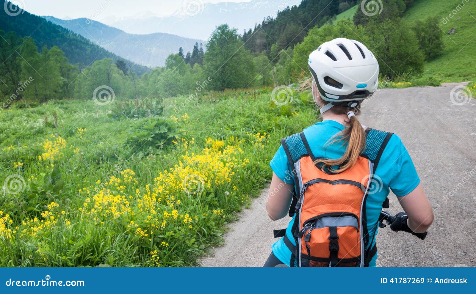 Cycling in mountains stock image. Image of cycle, summer - 41787269