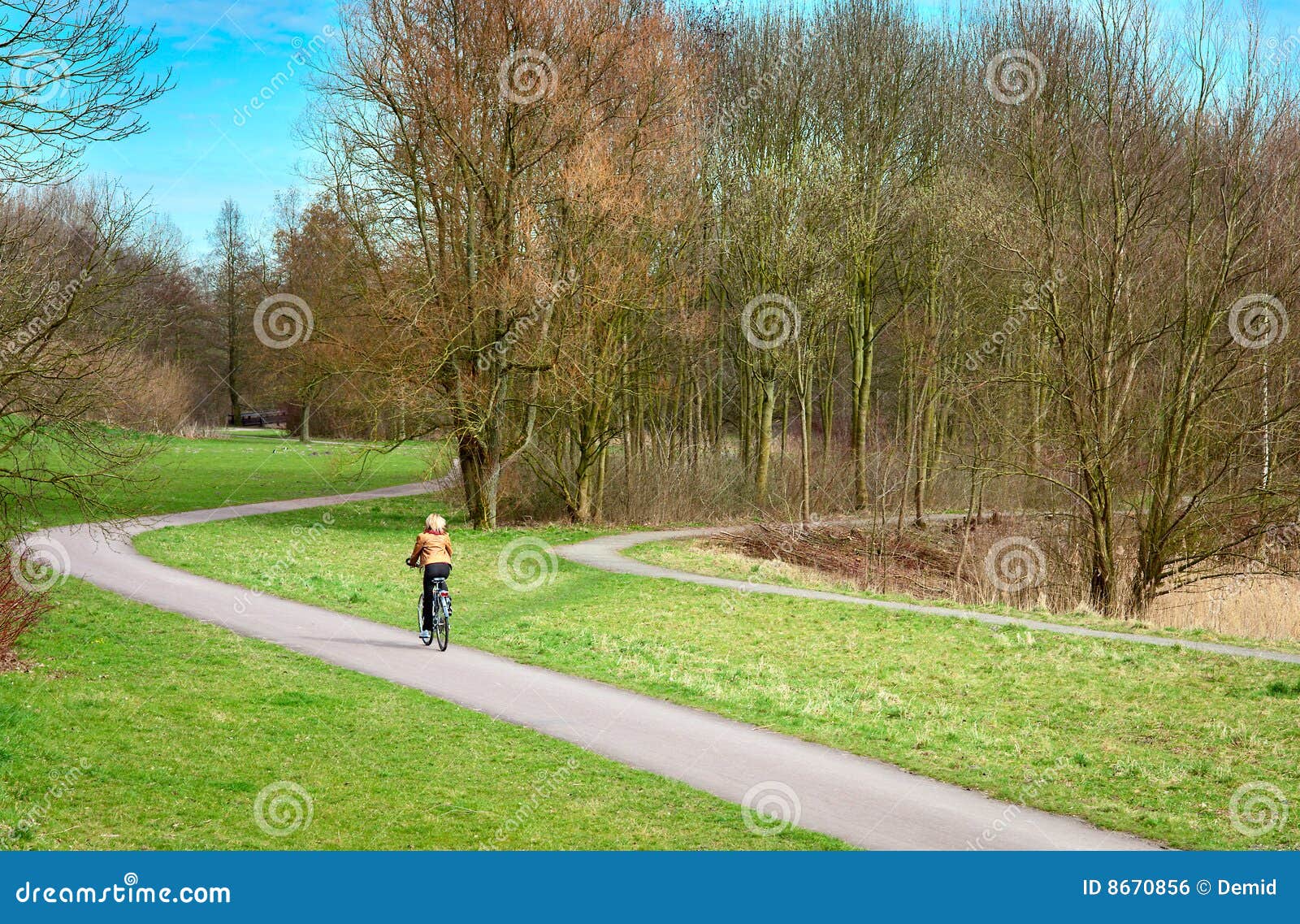 Cycling in a Park stock photo. Image of activity, ecological - 8670856
