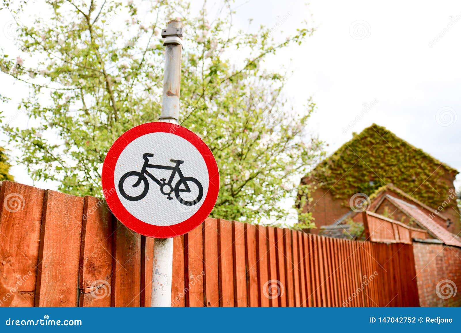 Cycling path signpost stock photo. Image of track, biking - 147042752