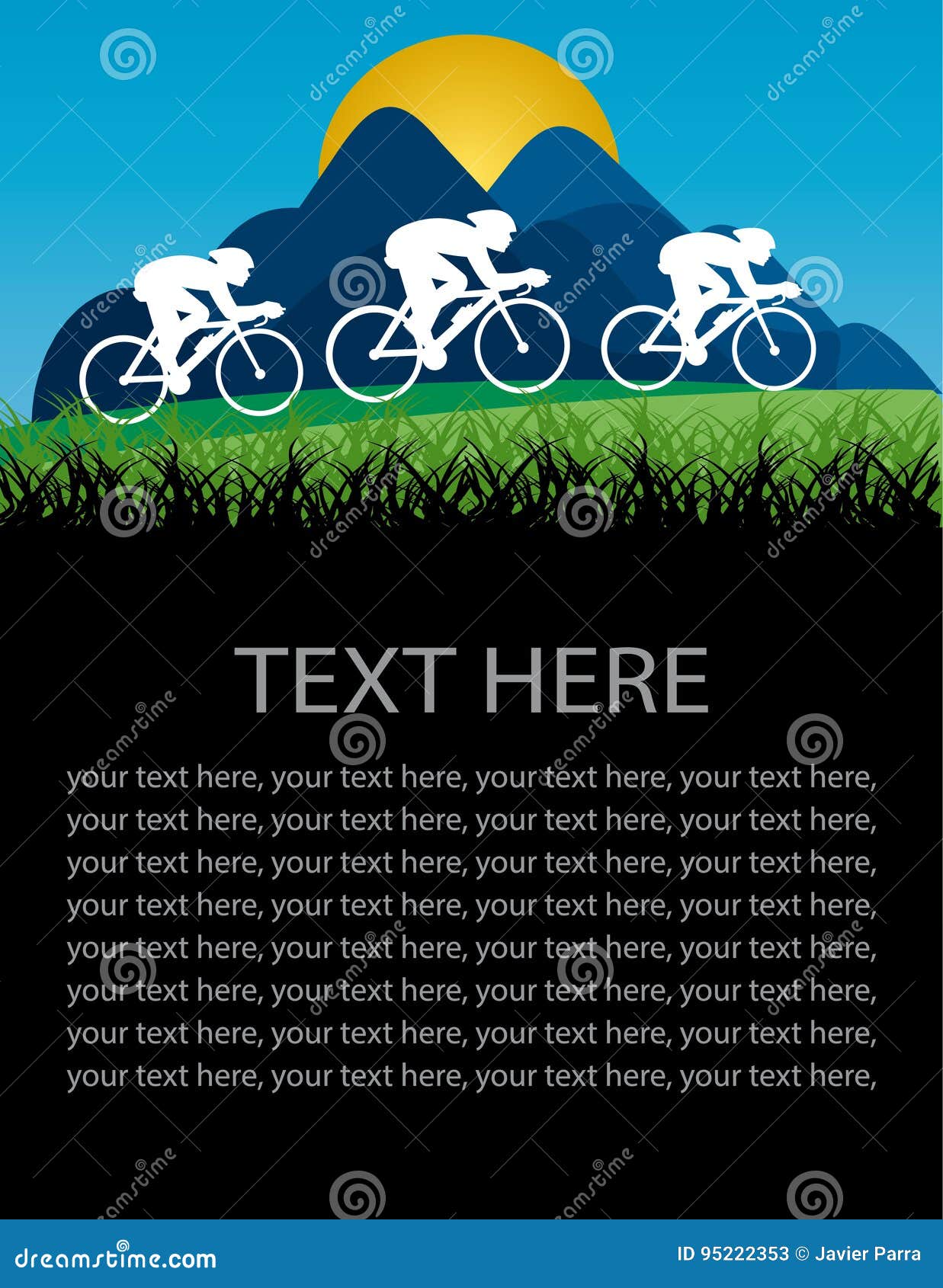 Cycling poster design stock vector. Illustration of bike - 95222353