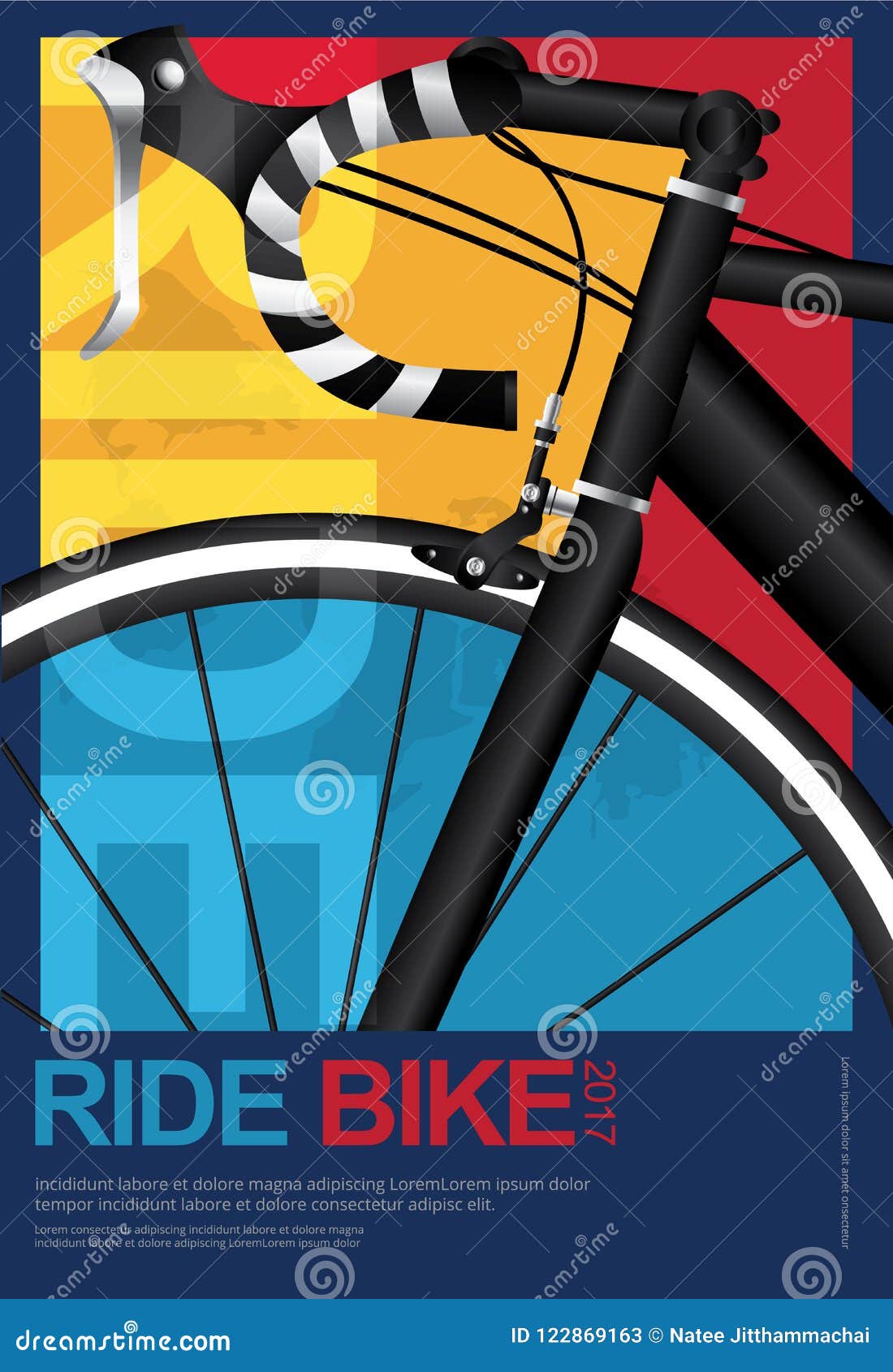 Cycling Poster Design Template Stock Vector - Illustration of champ ...