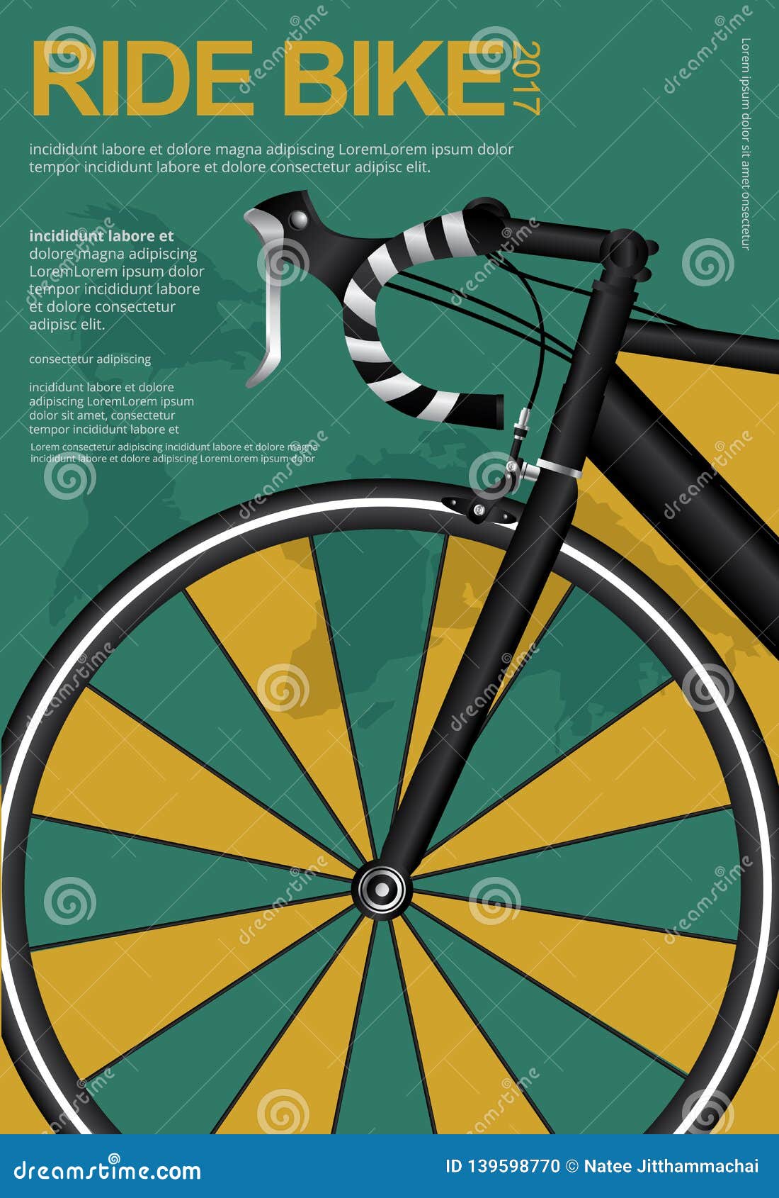 Cycling Poster Design Template Stock Vector - Illustration of hipster ...