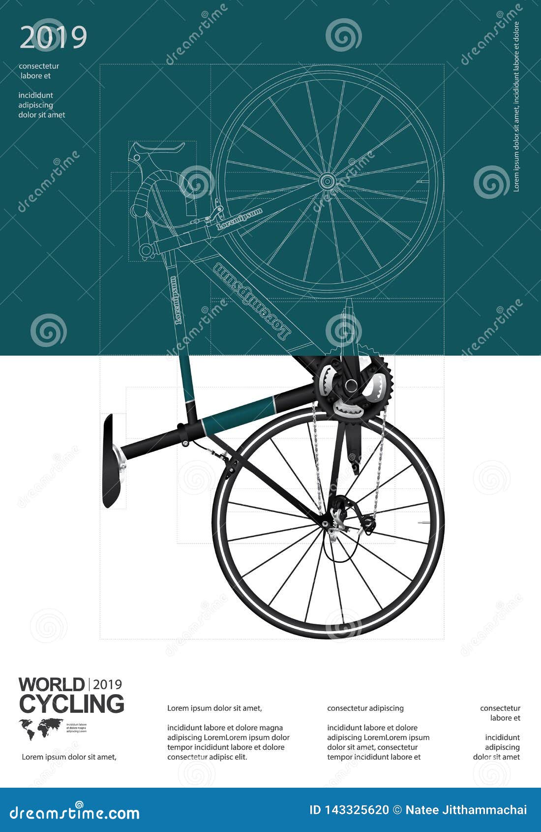 Cycling Poster Design Template Stock Vector - Illustration of drawn ...