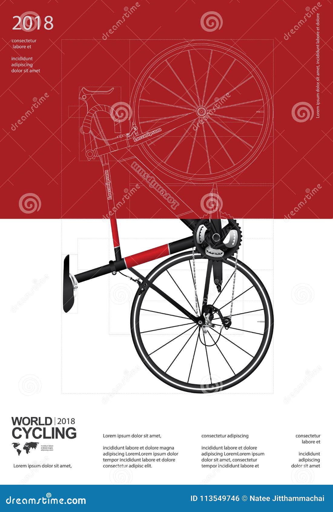 Cycling Poster Design stock vector. Illustration of paper - 113549746