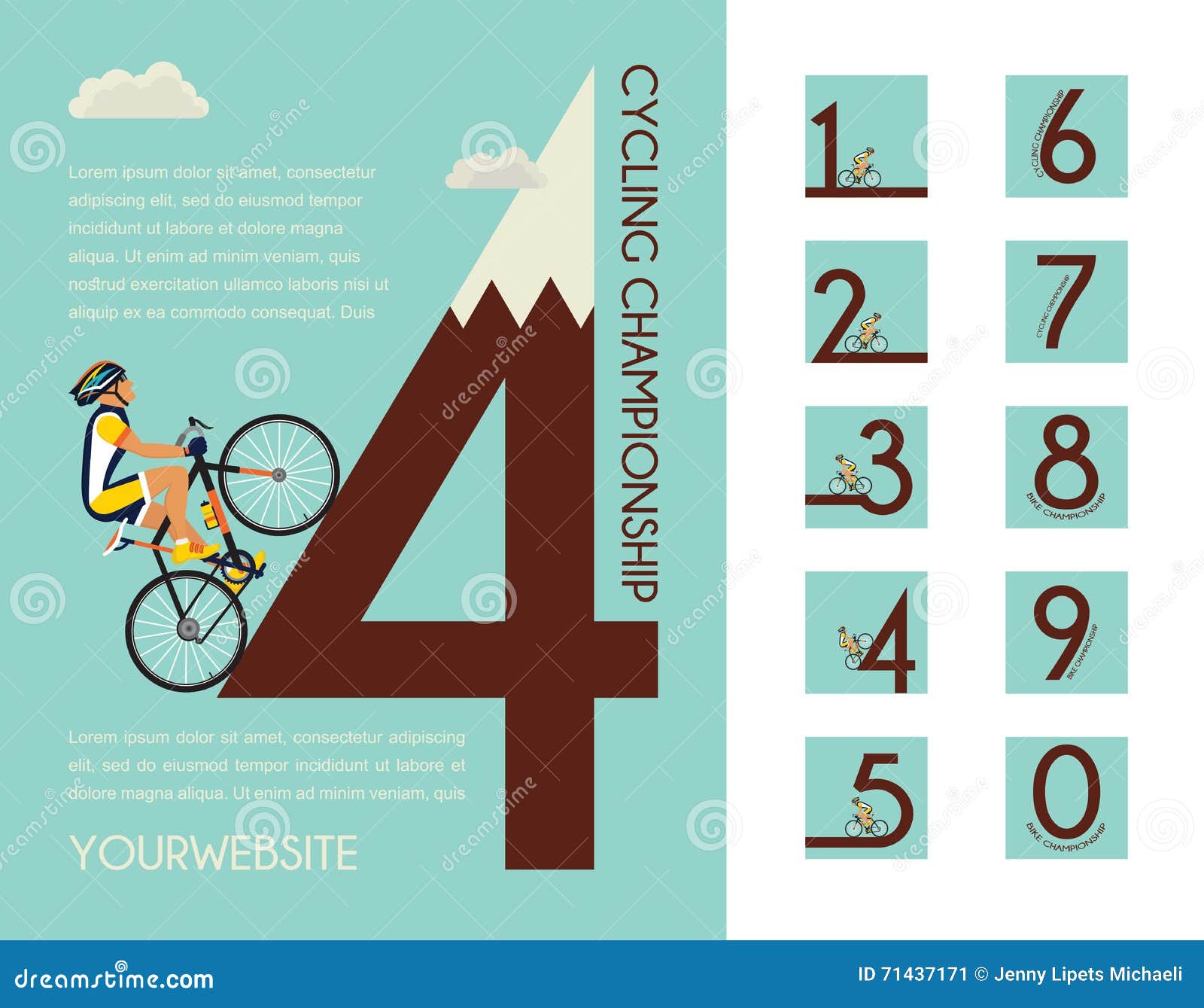Cycling Race Poster Design. Stock Vector - Illustration of bike ...