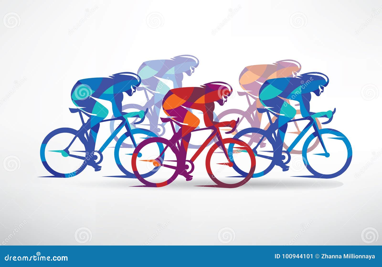 Cycling Race Stylized Background Stock Vector - Illustration of cartoon ...