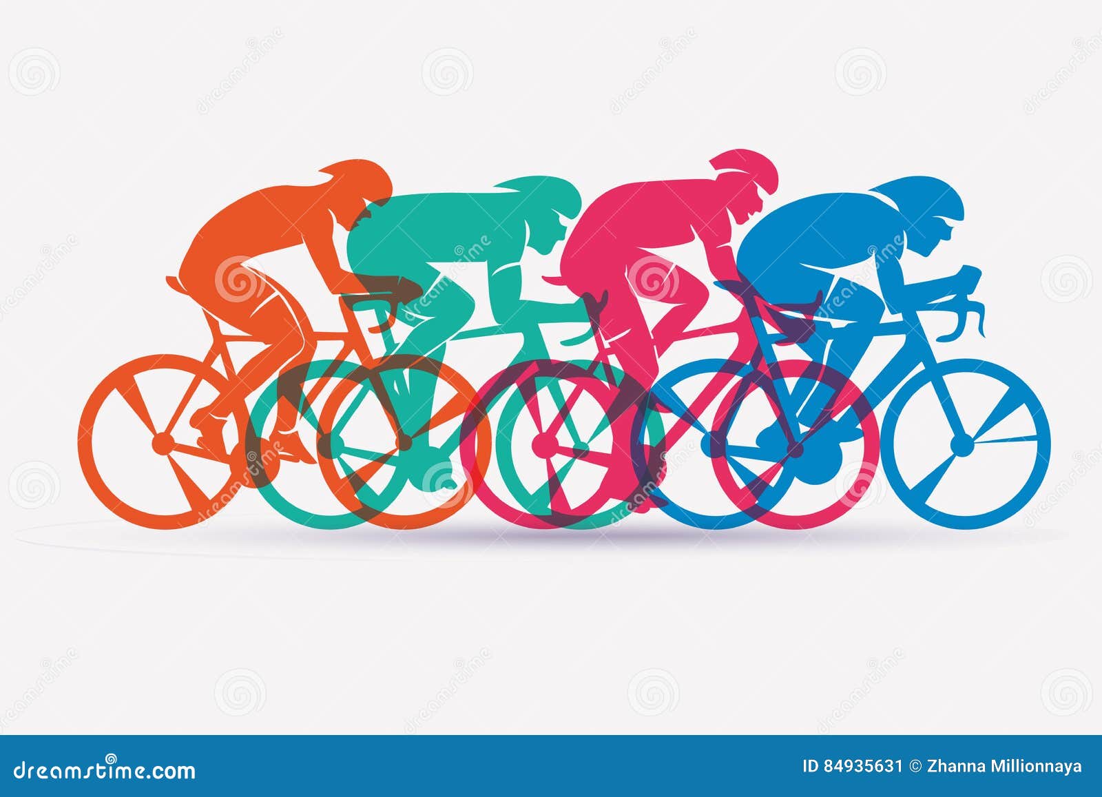 Cycling Race Stylized Background Stock Vector - Illustration of cyclist ...