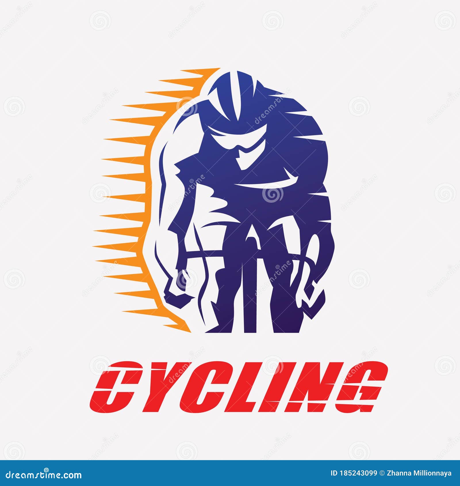 Cycling Race Stylized Symbol Stock Vector - Illustration of healthy ...
