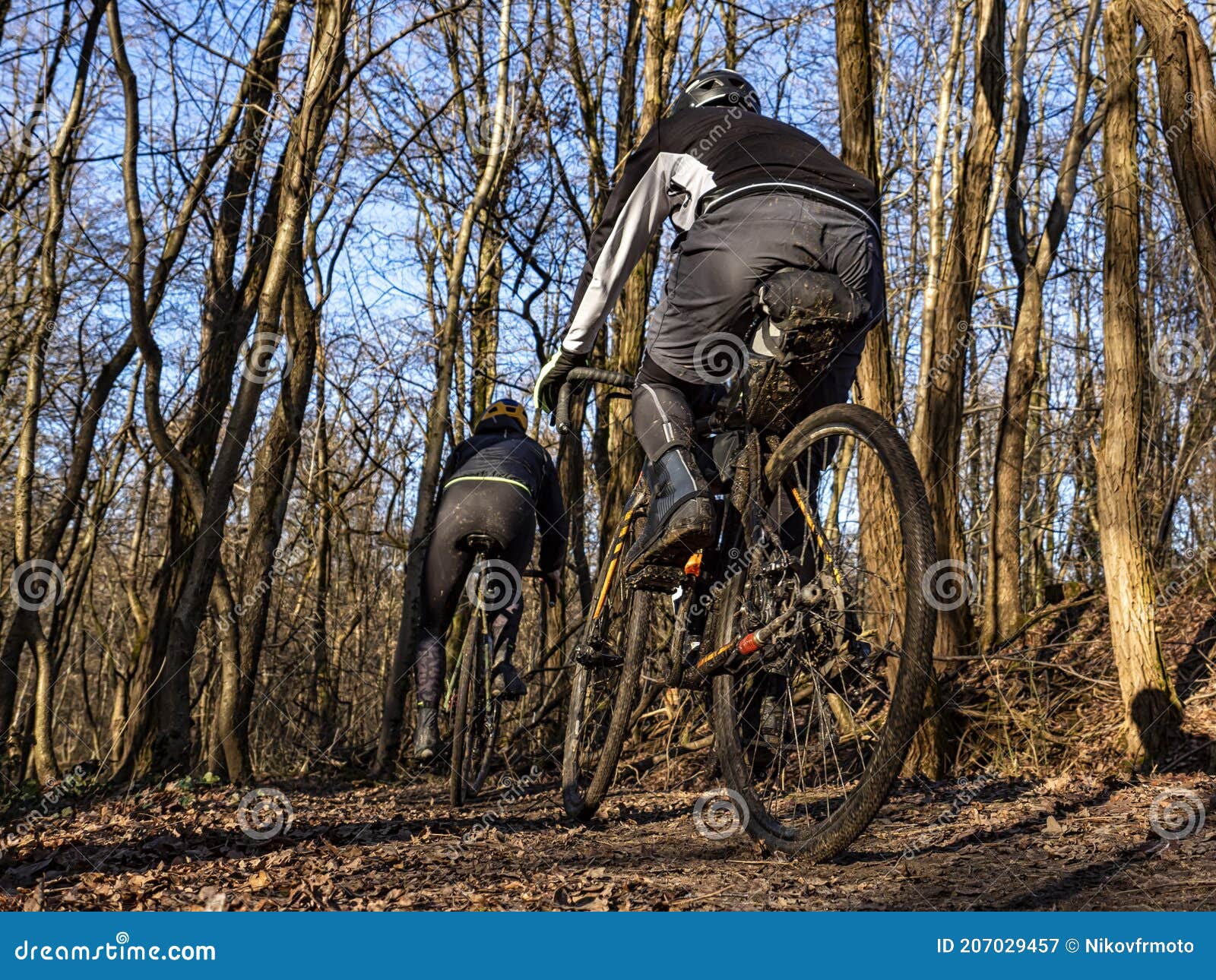 Cycling Scene in a Countryside Stock Image - Image of freeriding ...