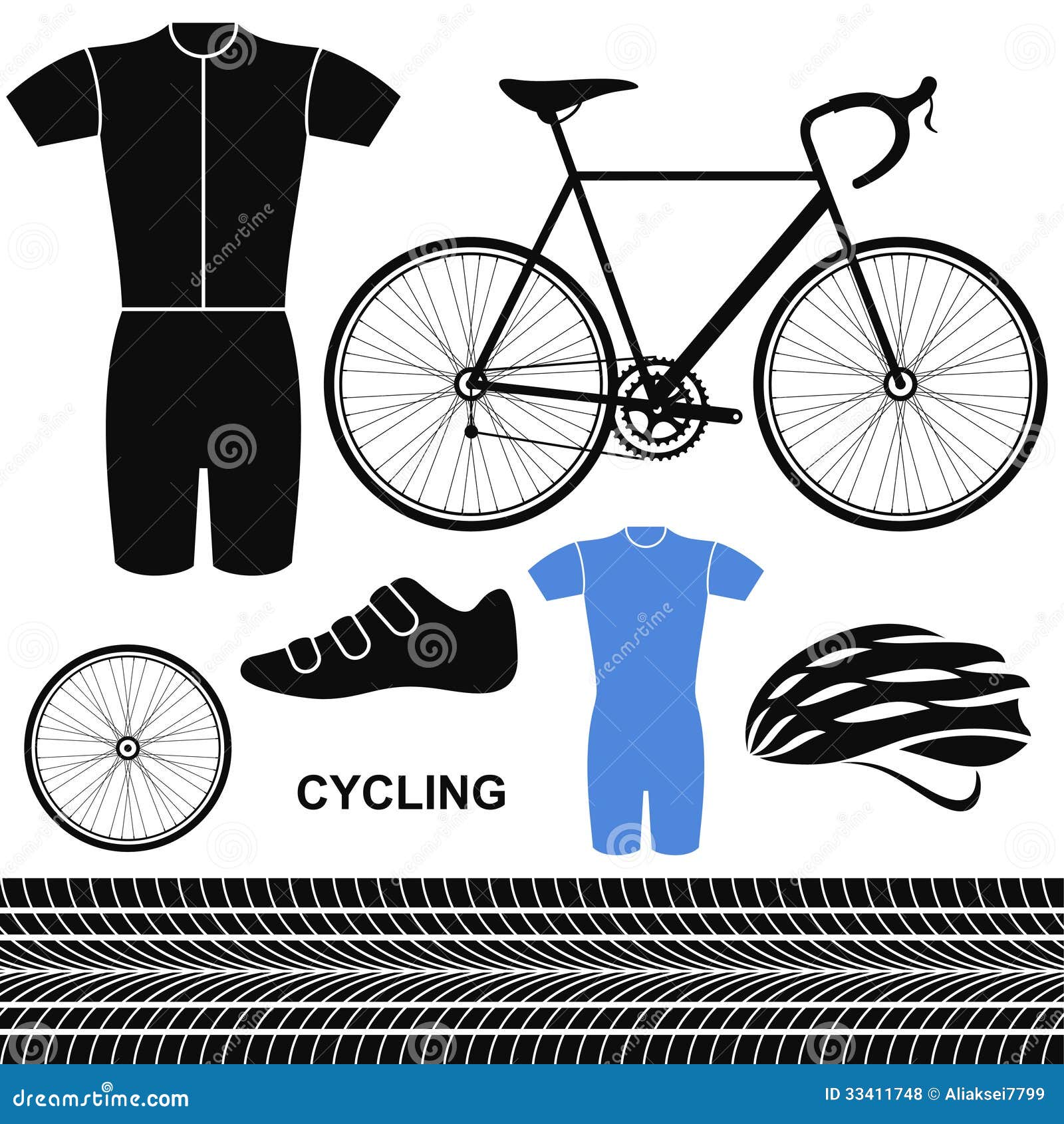 Cycling. Set stock vector. Illustration of sign, design - 33411748