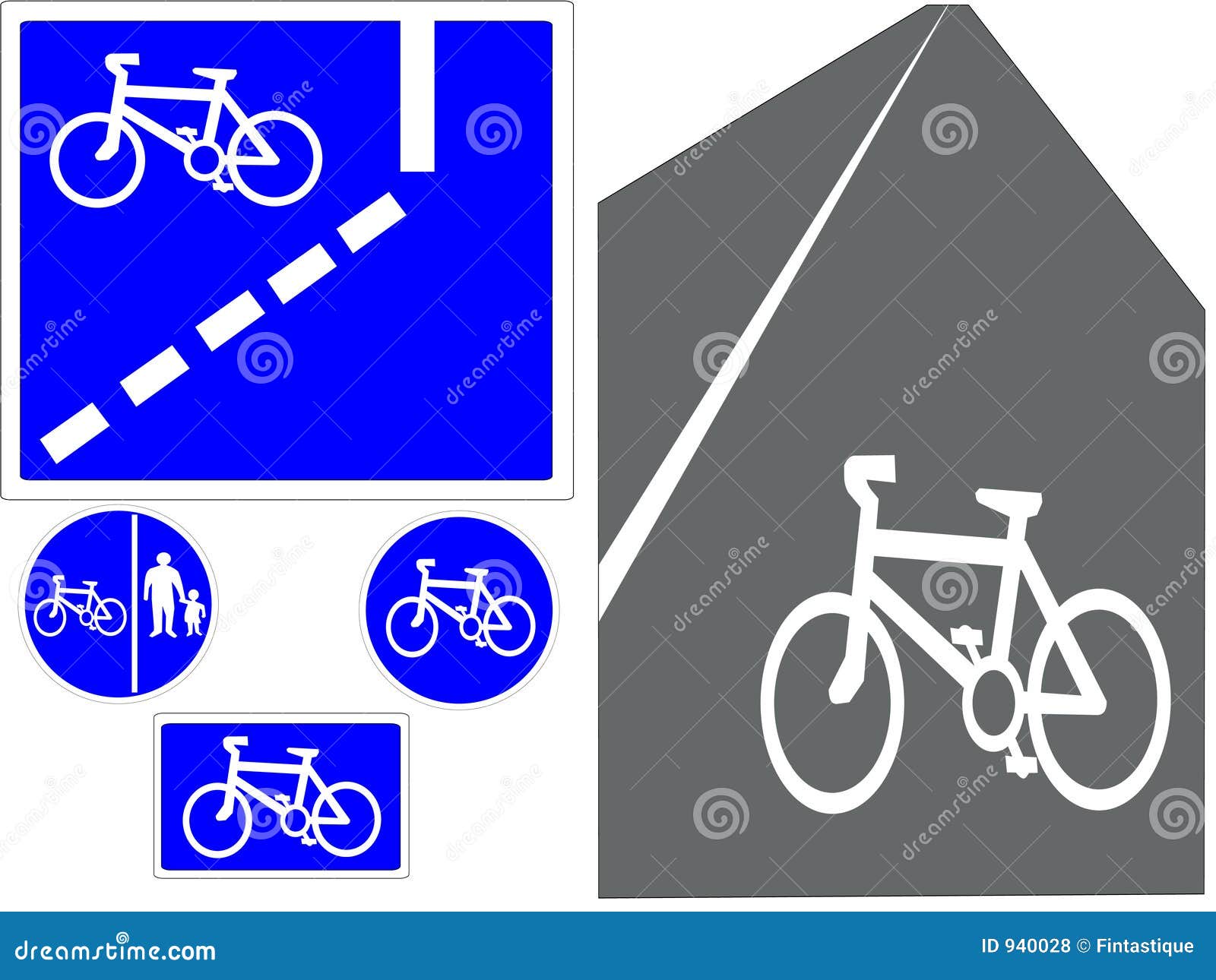Cycling signs stock vector. Illustration of bike, silhouette - 940028