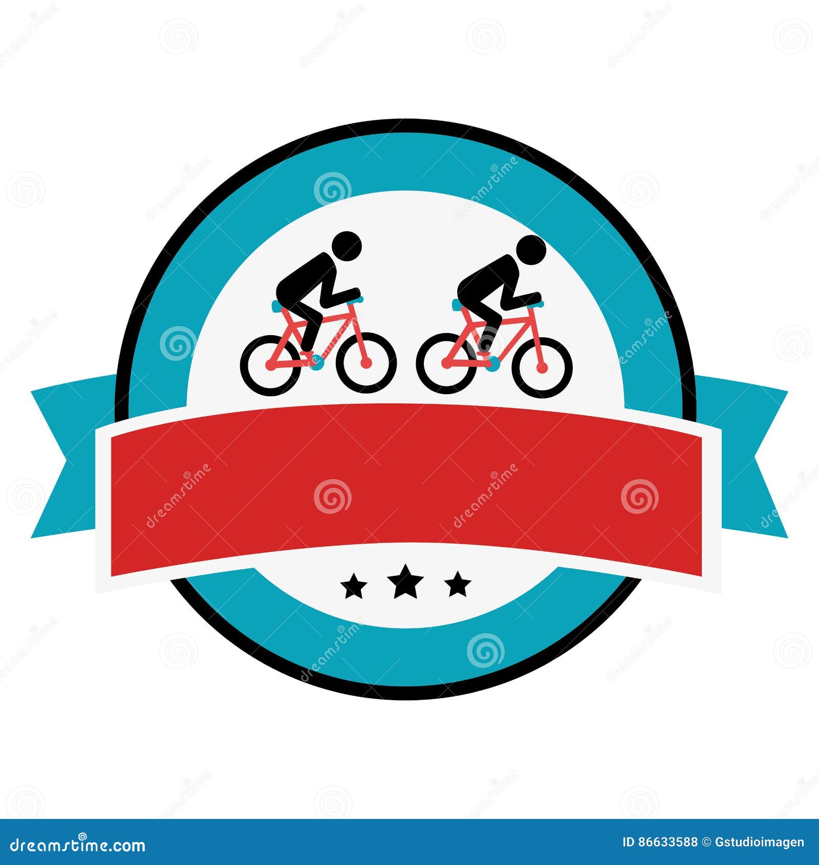 Cycling sport emblem icon stock vector. Illustration of cyclist - 86633588