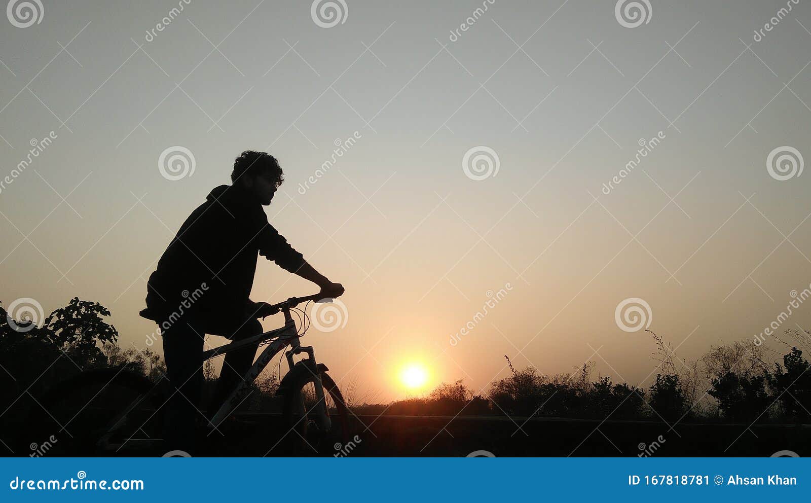 Cycling in the sunset stock image. Image of candid, cycling - 167818781