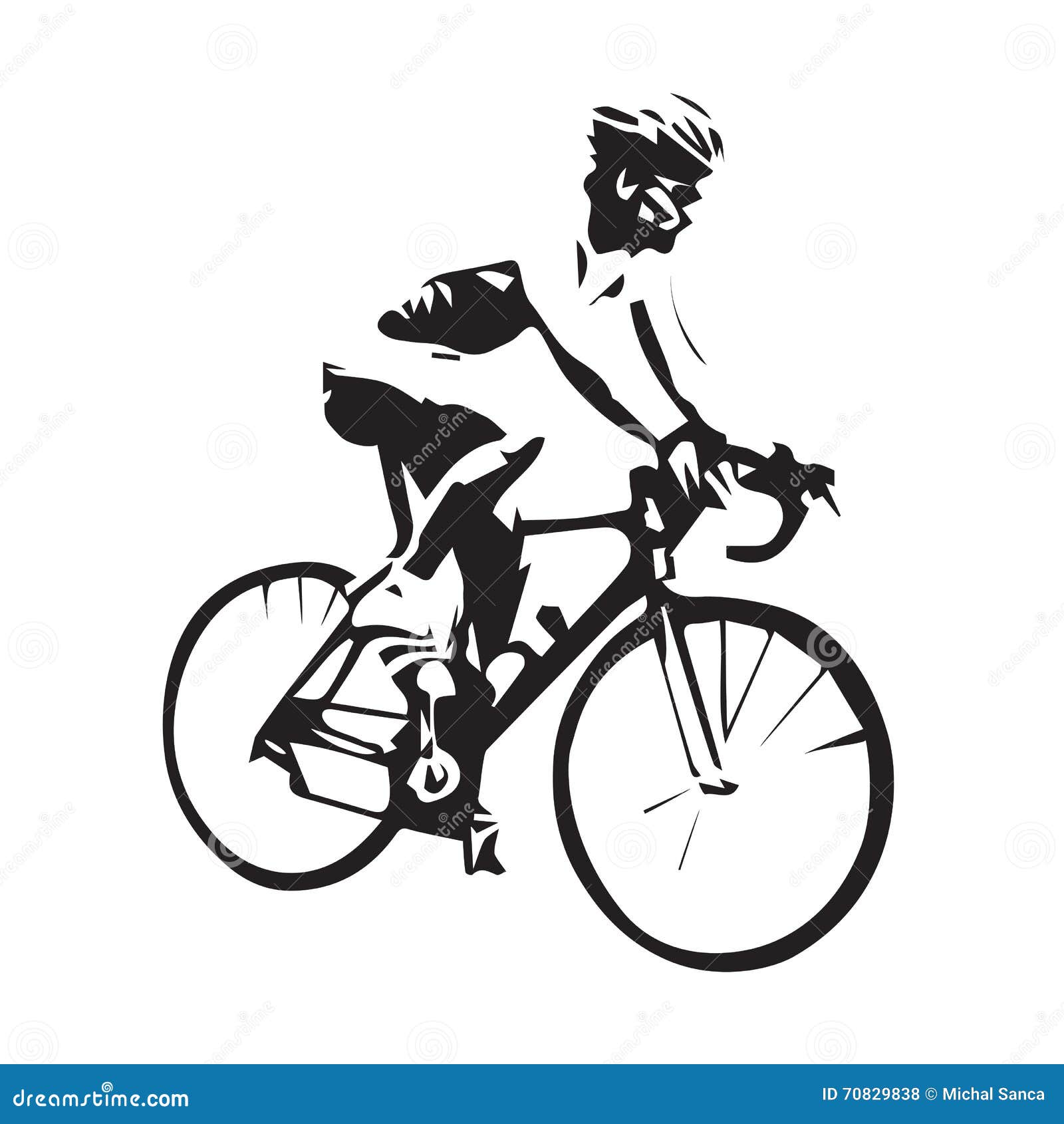 Cycling, Vector Isolated Cyclist Stock Vector - Illustration of human ...