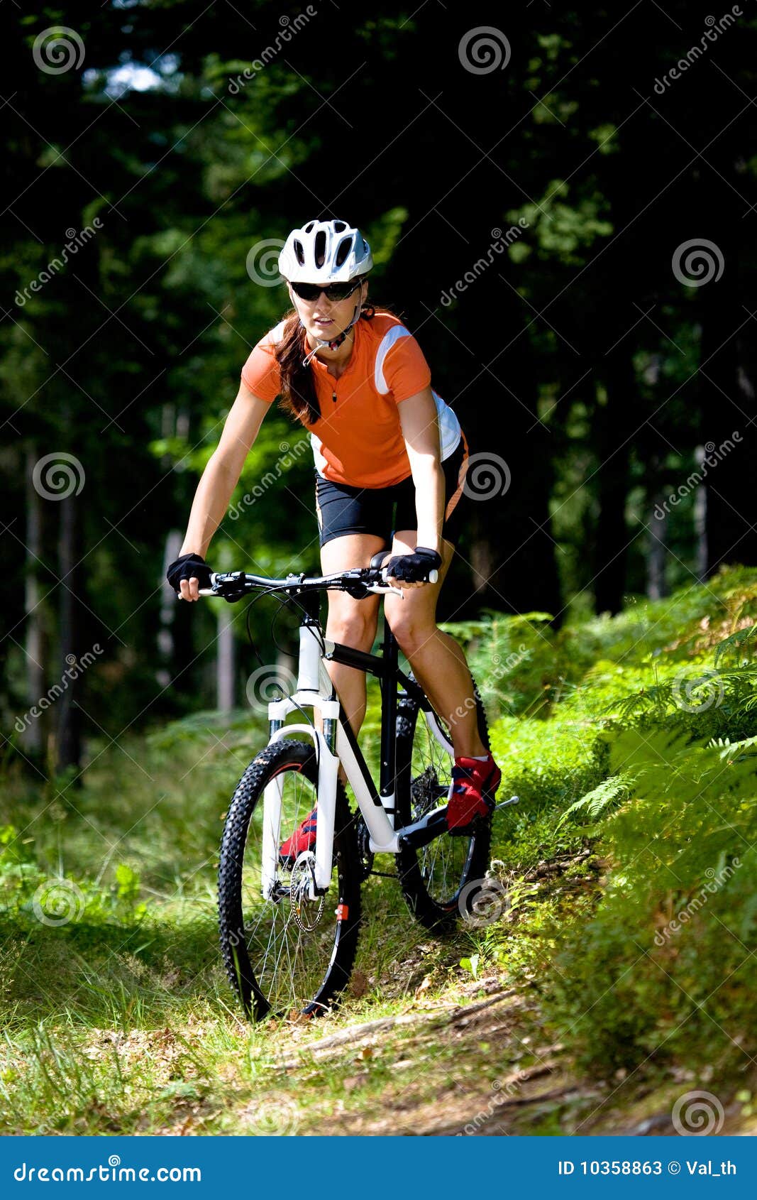 Cycling woman stock image. Image of outdoors, people - 10358863