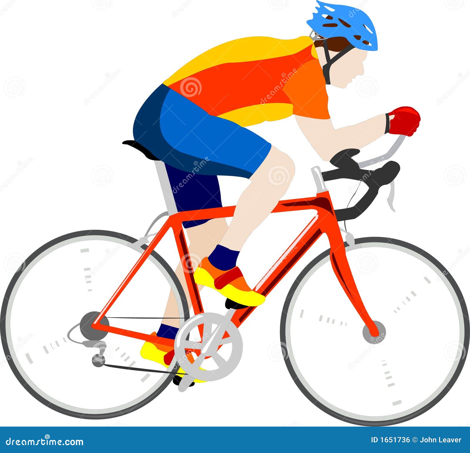 Cyclist stock vector. Illustration of fast, male, racing - 1651736