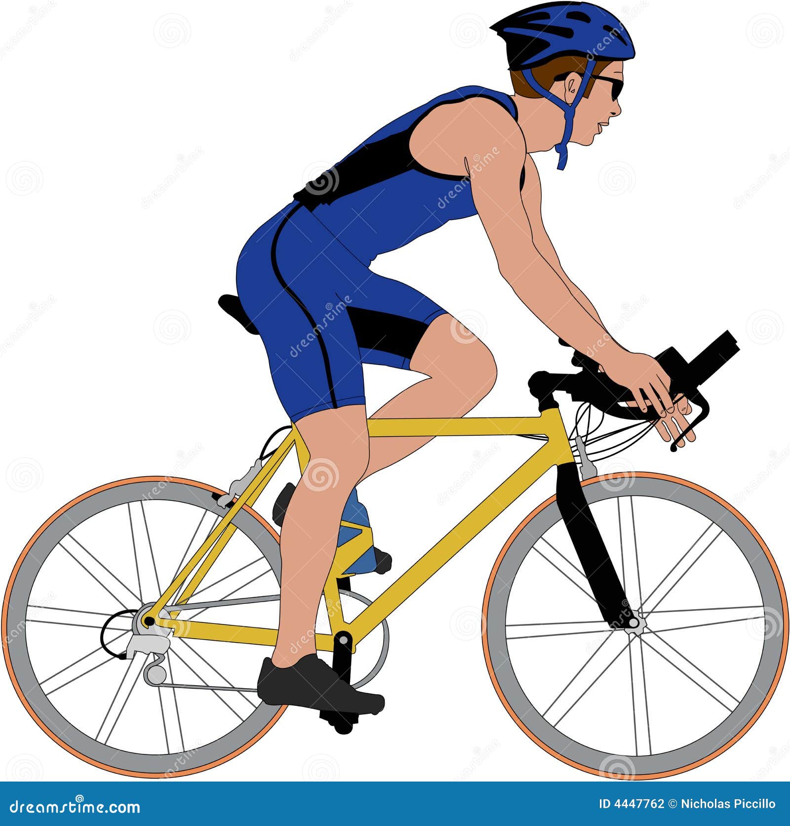 Cyclist Vector Illustration | CartoonDealer.com #24331994