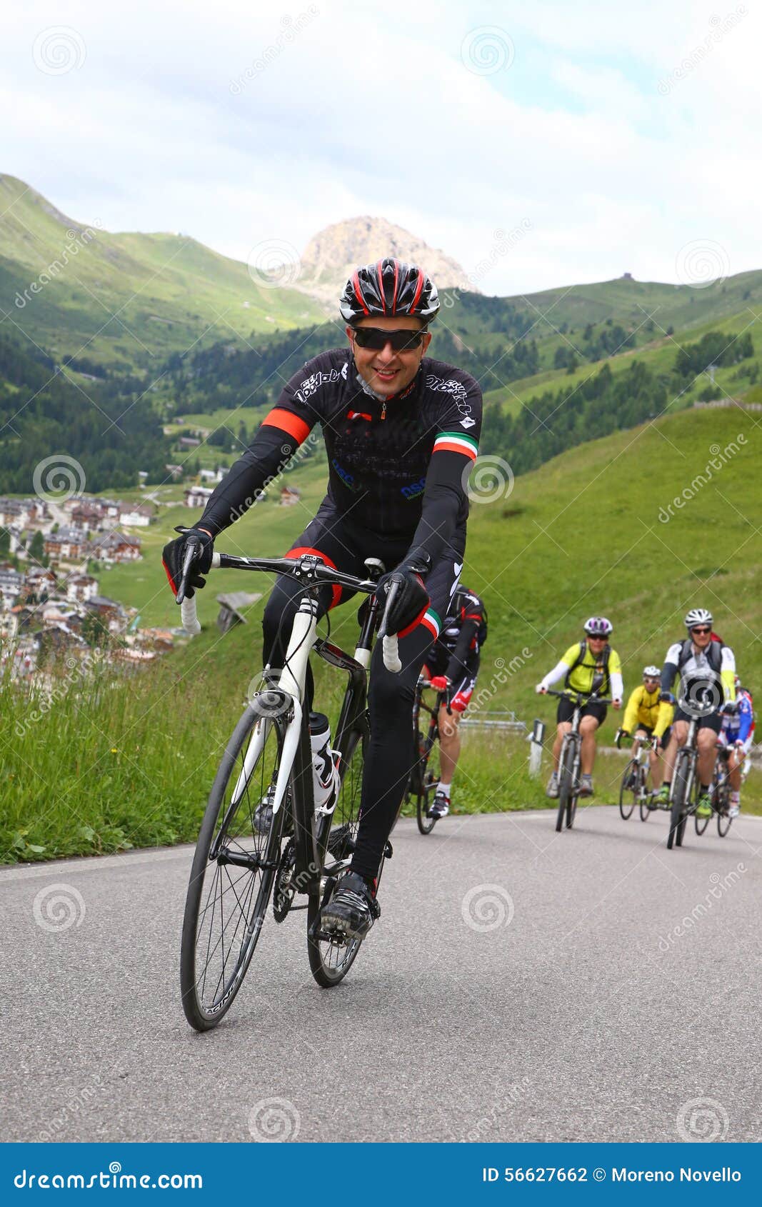 Cyclist in action editorial photography. Image of adventure - 56627662