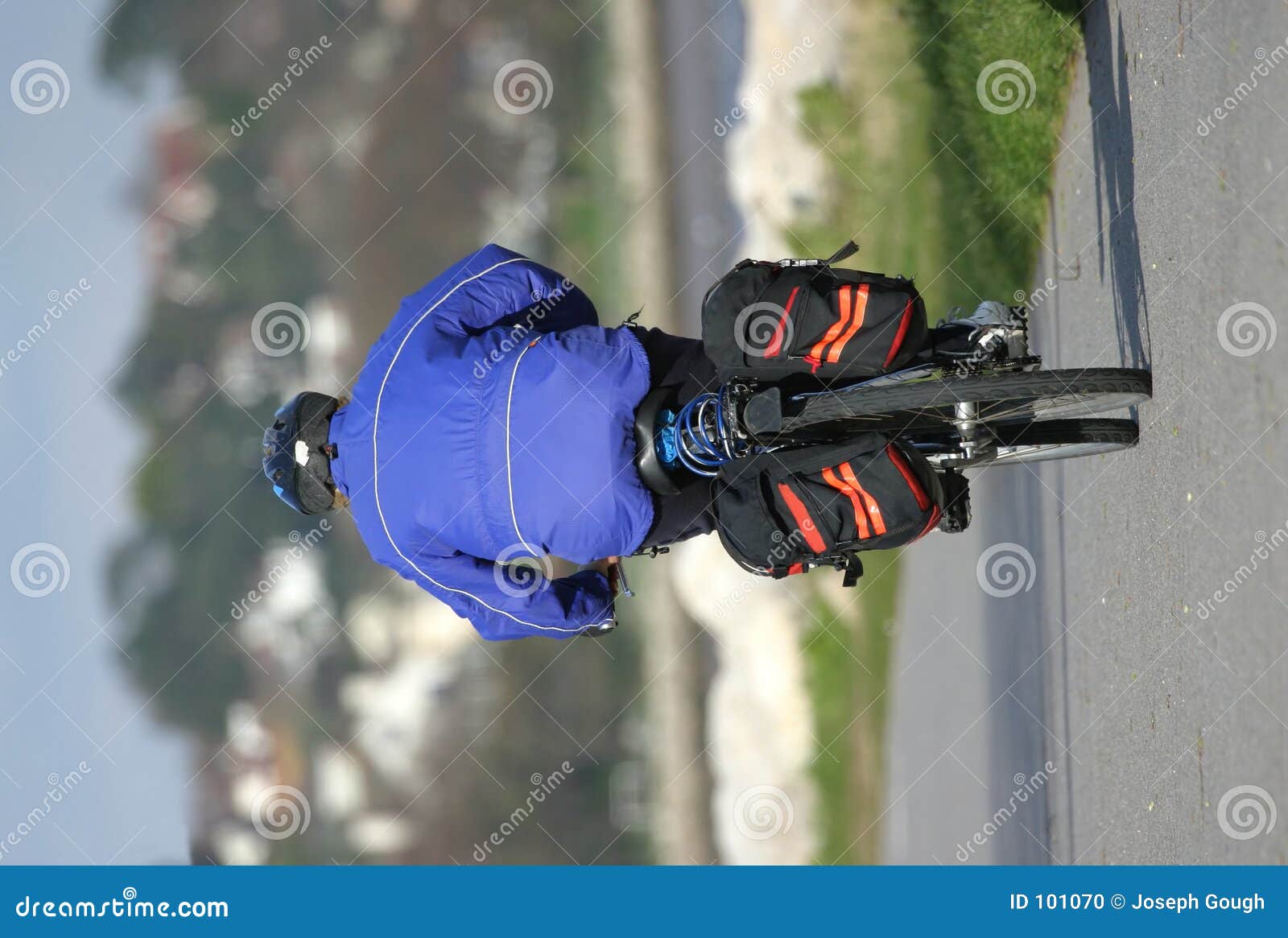 Cyclist Commuting stock photo. Image of wheels, shore, helmet - 101070