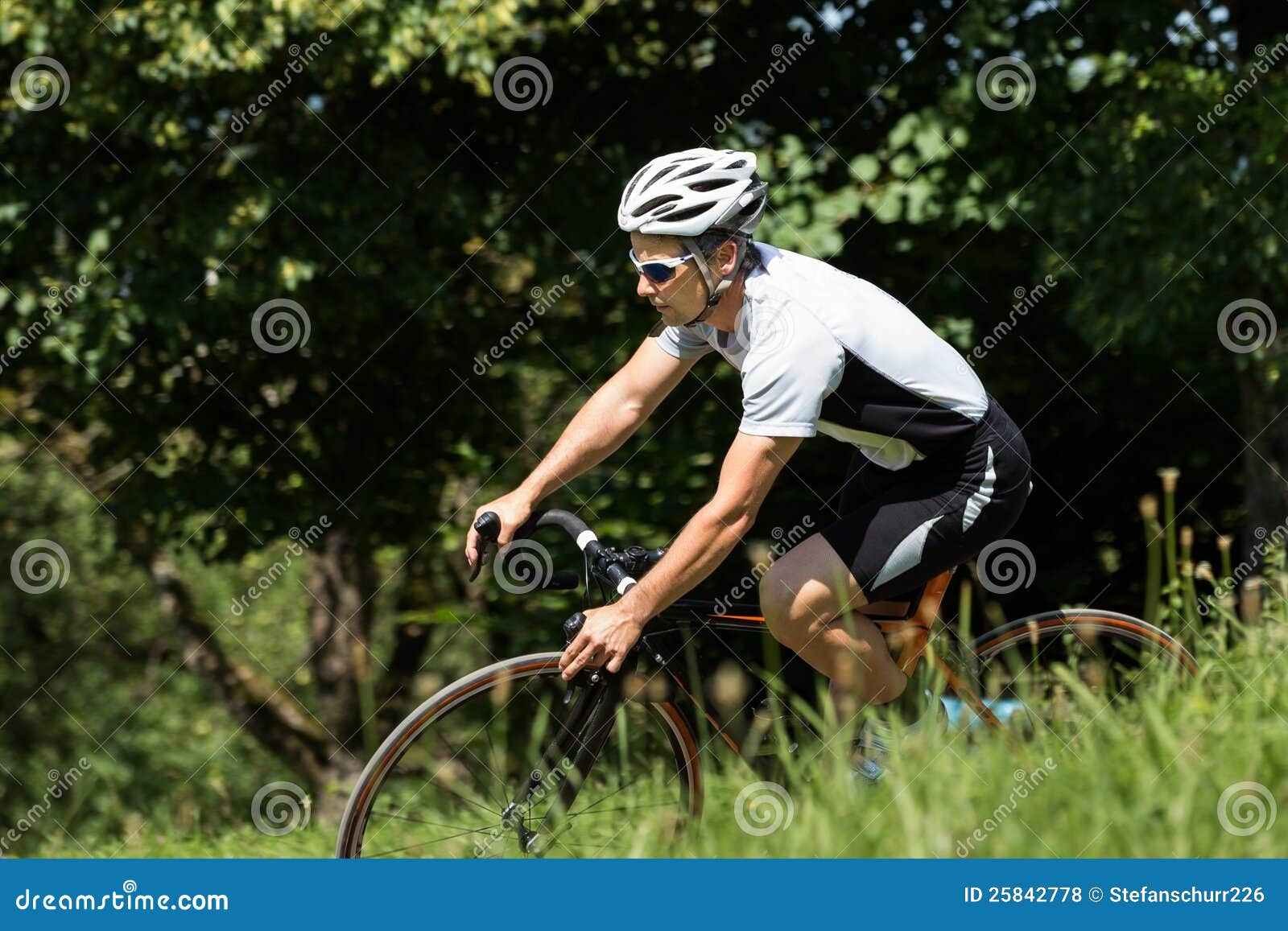 Cyclist in a curve stock photo. Image of bike, cyclist - 25842778