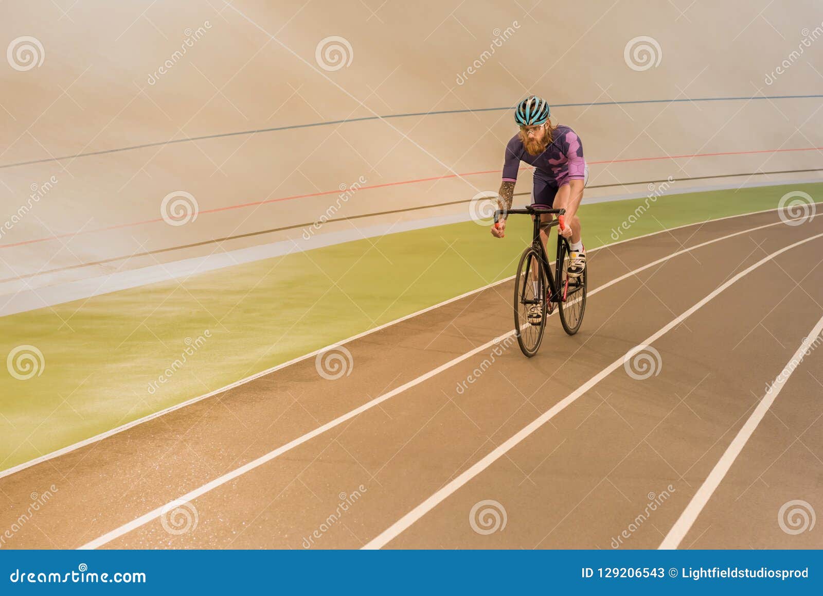 Cyclist on Cycle Race Track Stock Image - Image of cycling, cycle ...