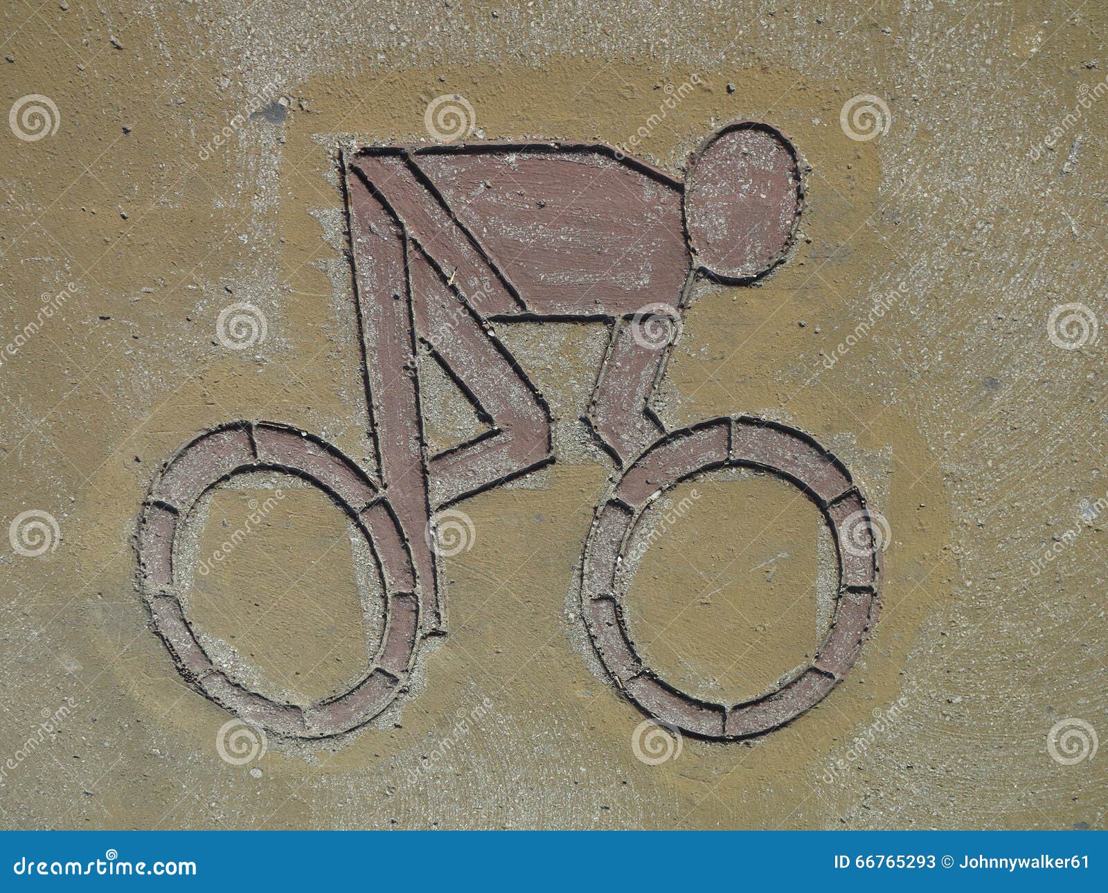 Cyclist Graphic on Cycle Path Stock Image - Image of stylish, rider ...