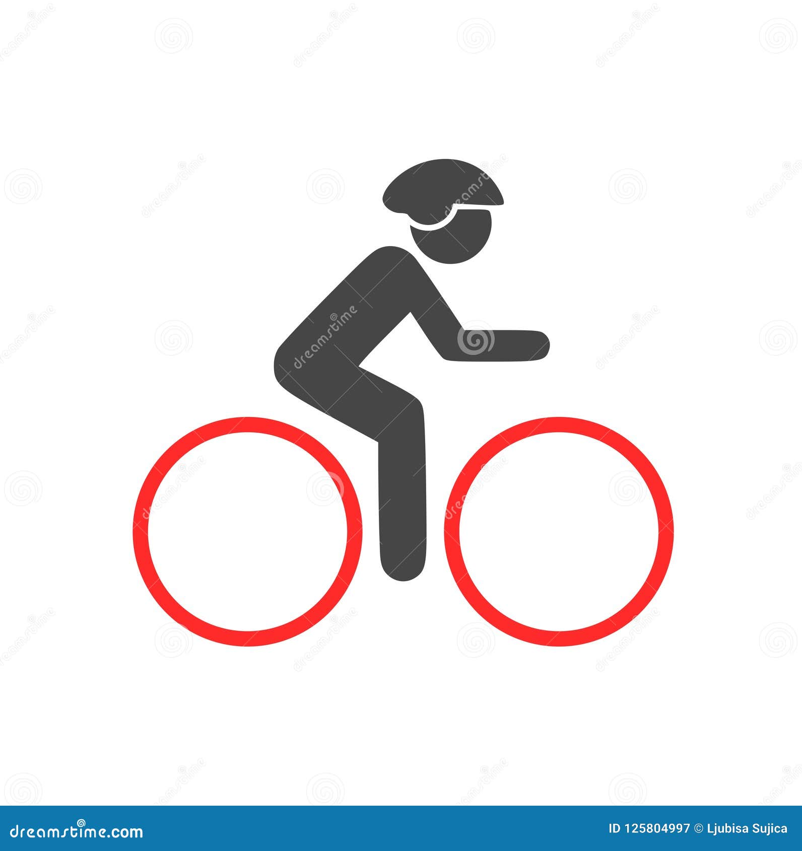 The Cyclist Icon, the Man on a Bicycle Logo Stock Vector - Illustration ...