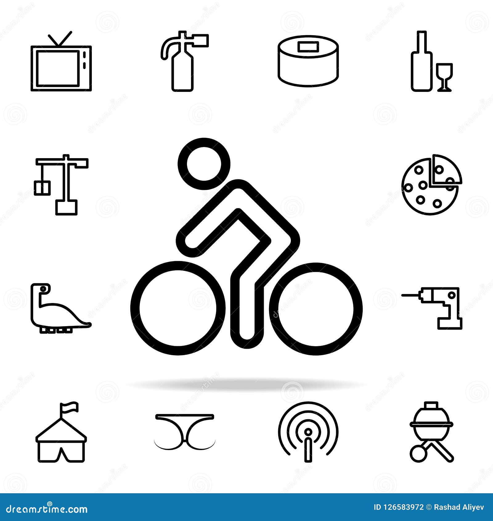 Cyclist Icon. Web Icons Universal Set for Web and Mobile Stock ...