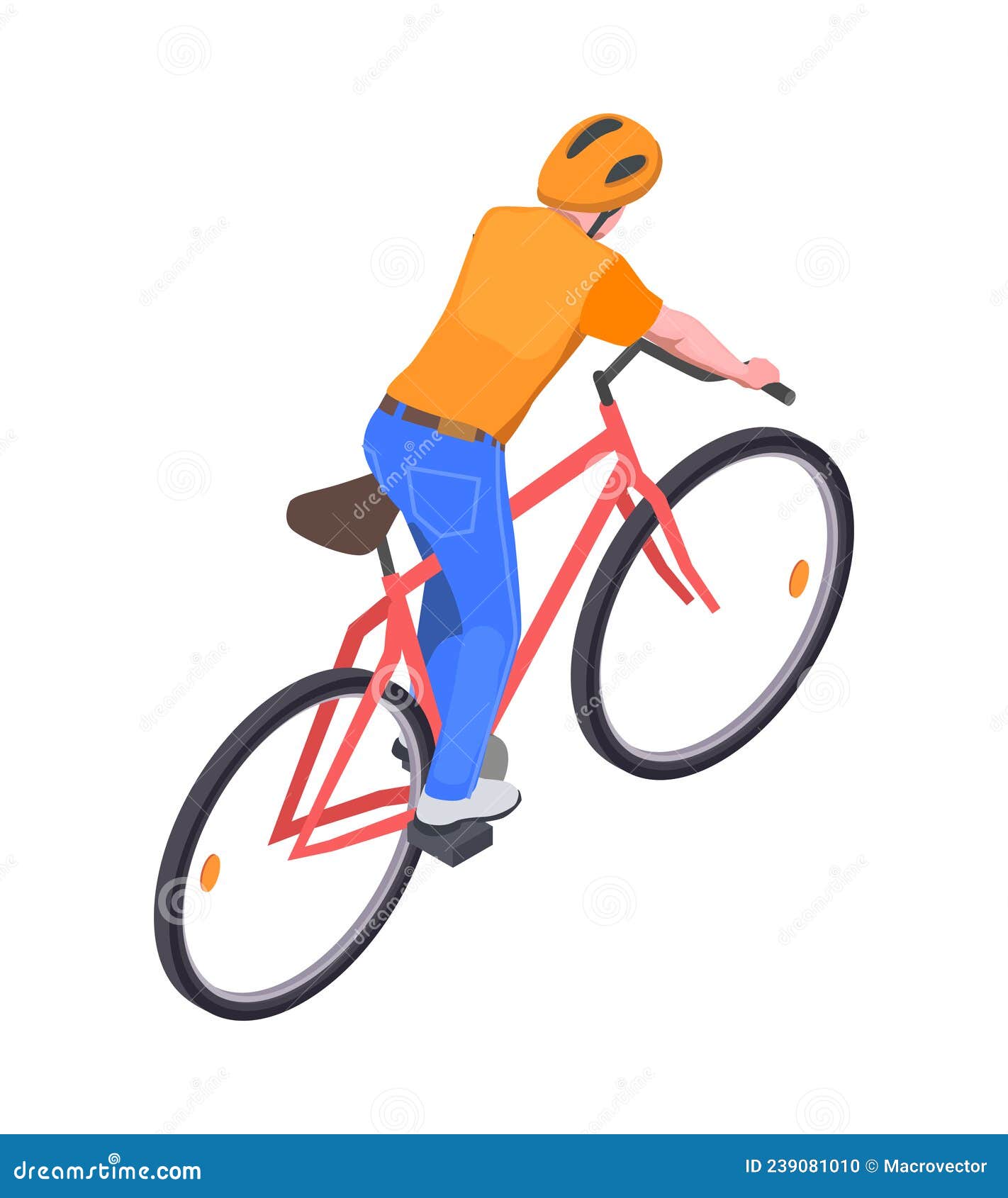 Cyclist Isometric Icon stock vector. Illustration of riding - 239081010