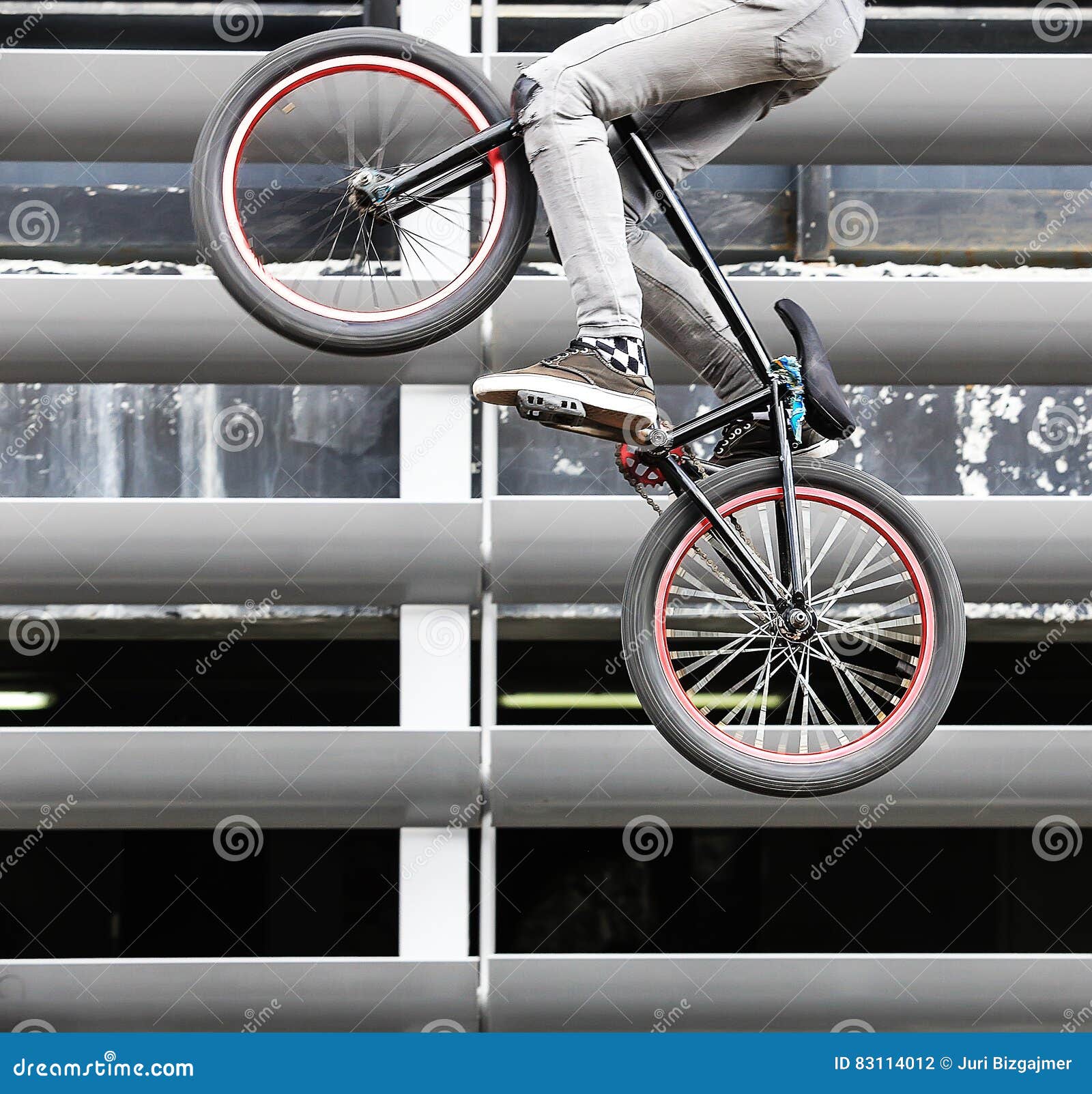 Cyclist jump on bicycle stock photo. Image of action - 83114012