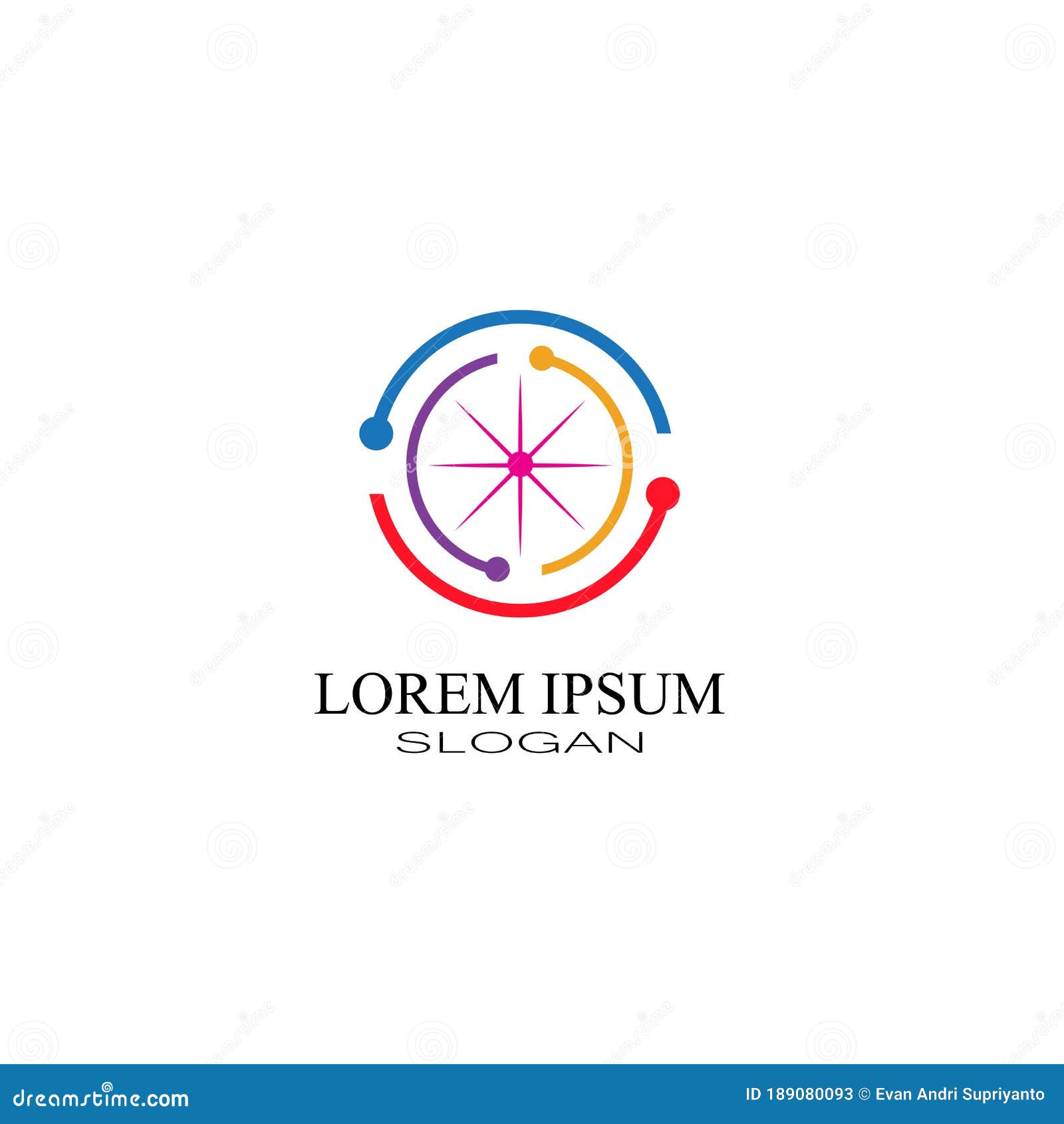 Cyclist Logo Template Bicycle Vector Stock Illustration - Illustration ...