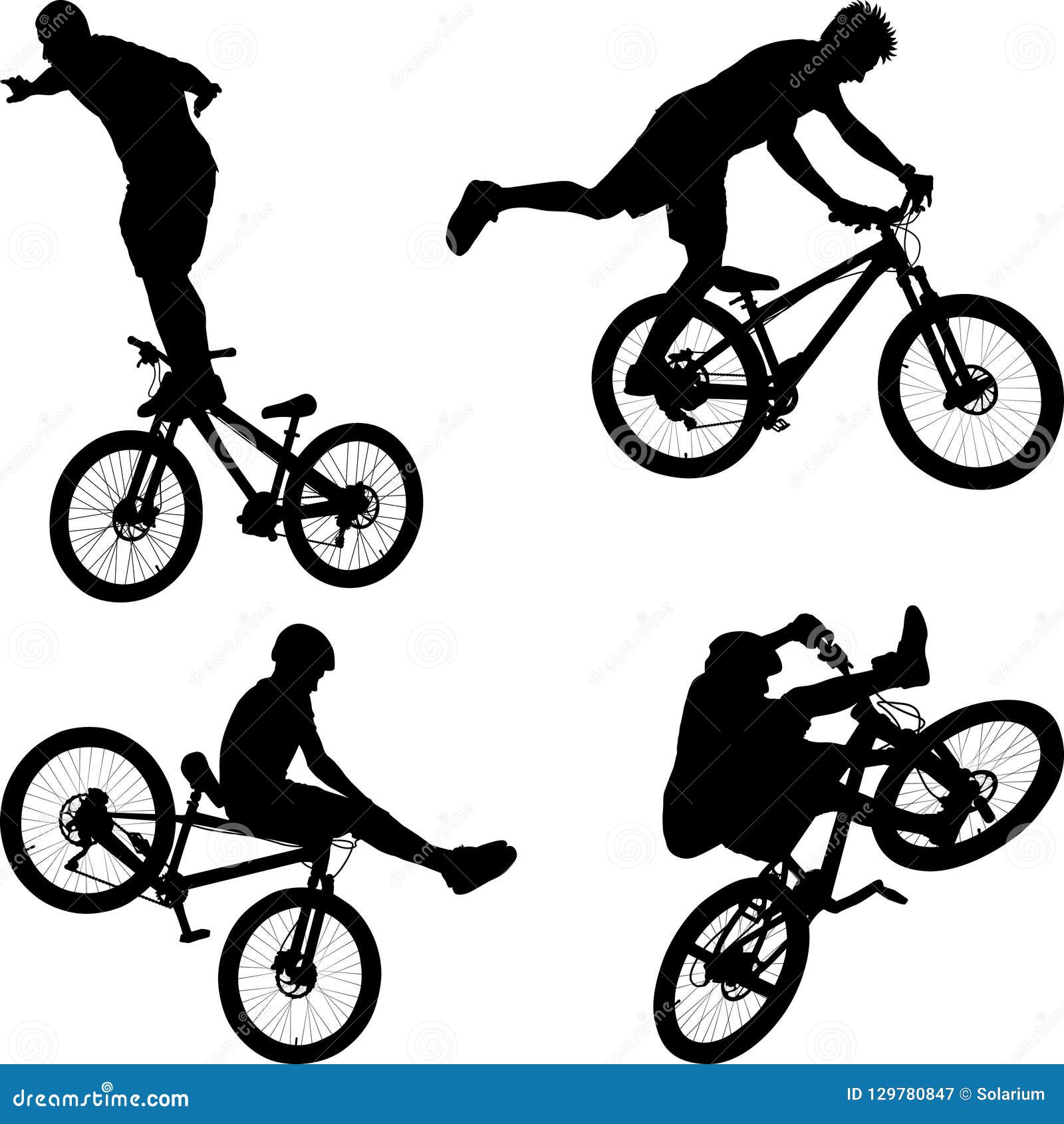 Cyclist stock vector. Illustration of bicycling, extreme - 129780847
