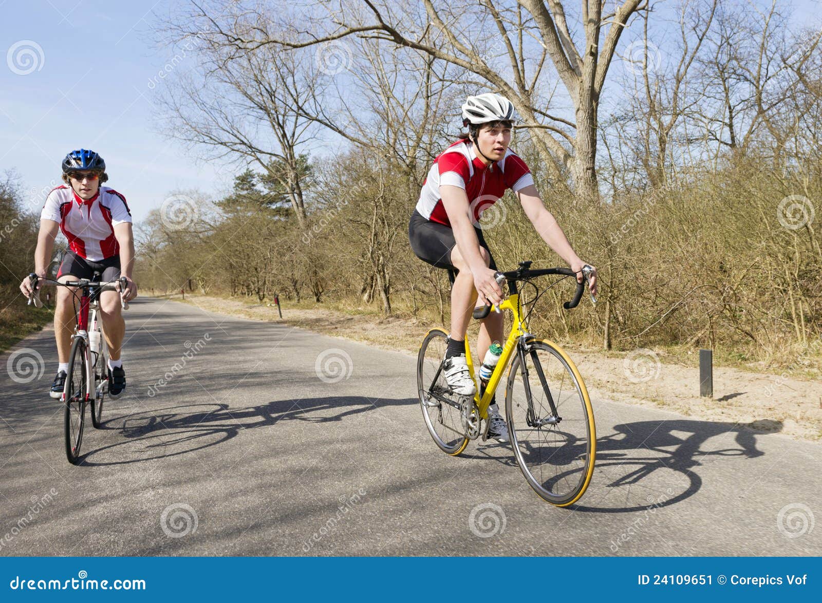 Cyclist overtaking stock image. Image of bicycles, bikes - 24109651