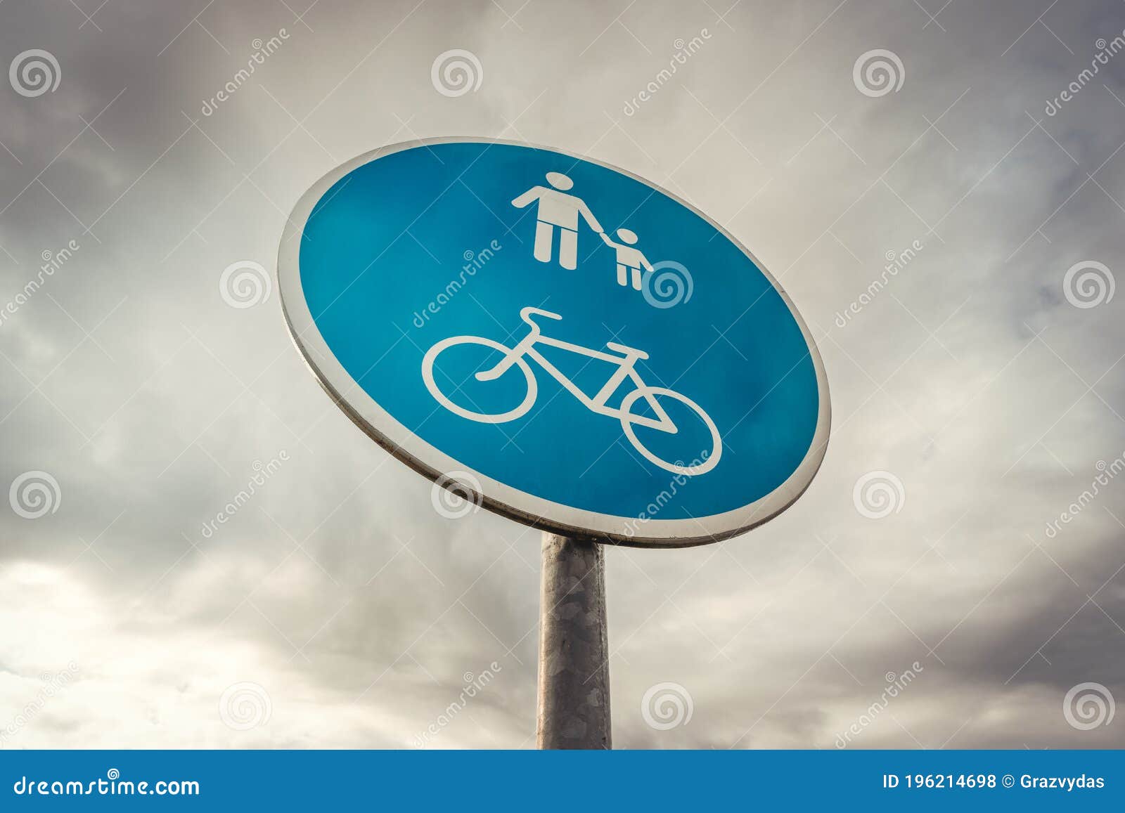 Cyclist And Pedestrian Area Sign Royalty-Free Stock Image ...