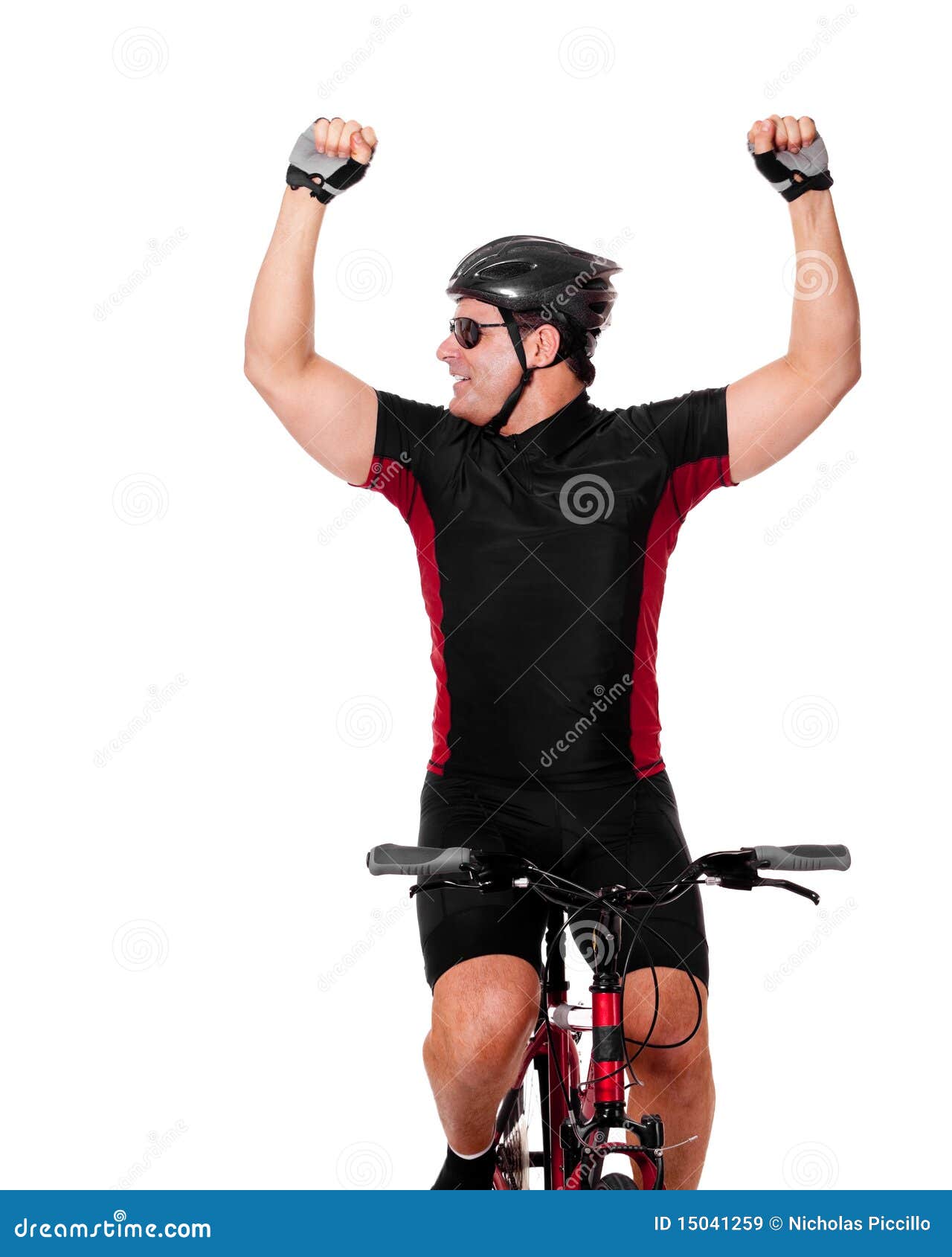 Cyclist Riding Bike stock image. Image of cycling, happy - 15041259