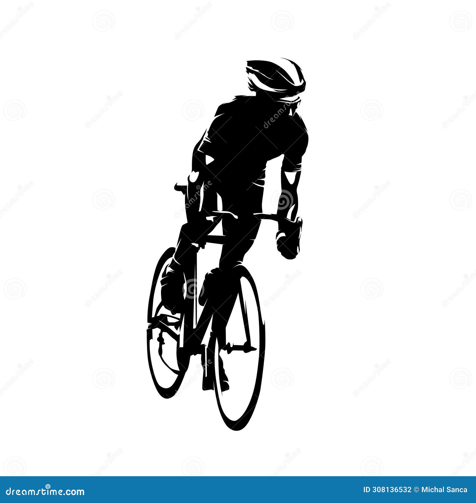 Cyclist, Road Cycling, Isolated Vector Silhouette, Ink Drawing Stock ...
