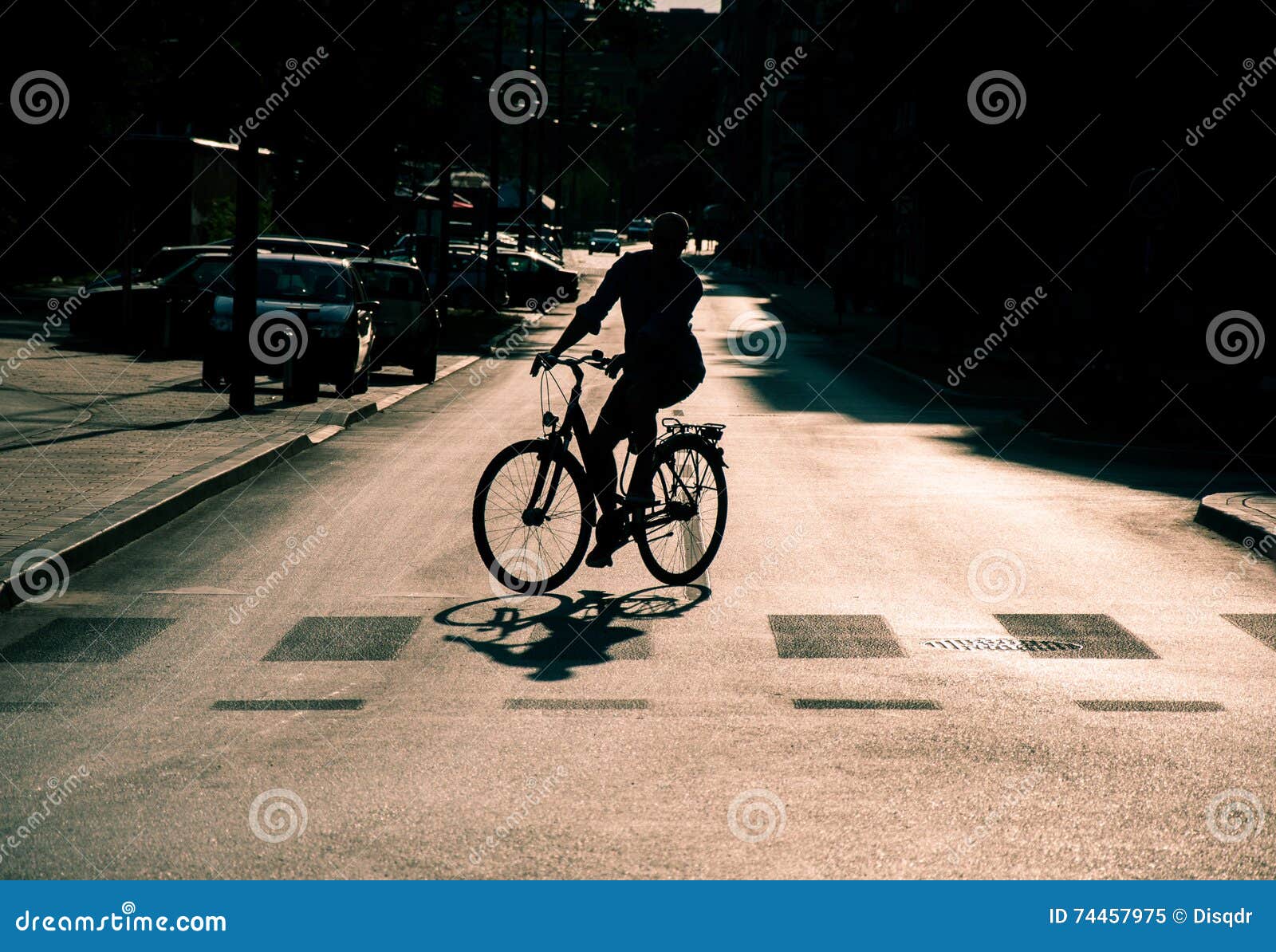 Cyclist on the Street in the City Stock Image - Image of cycling ...