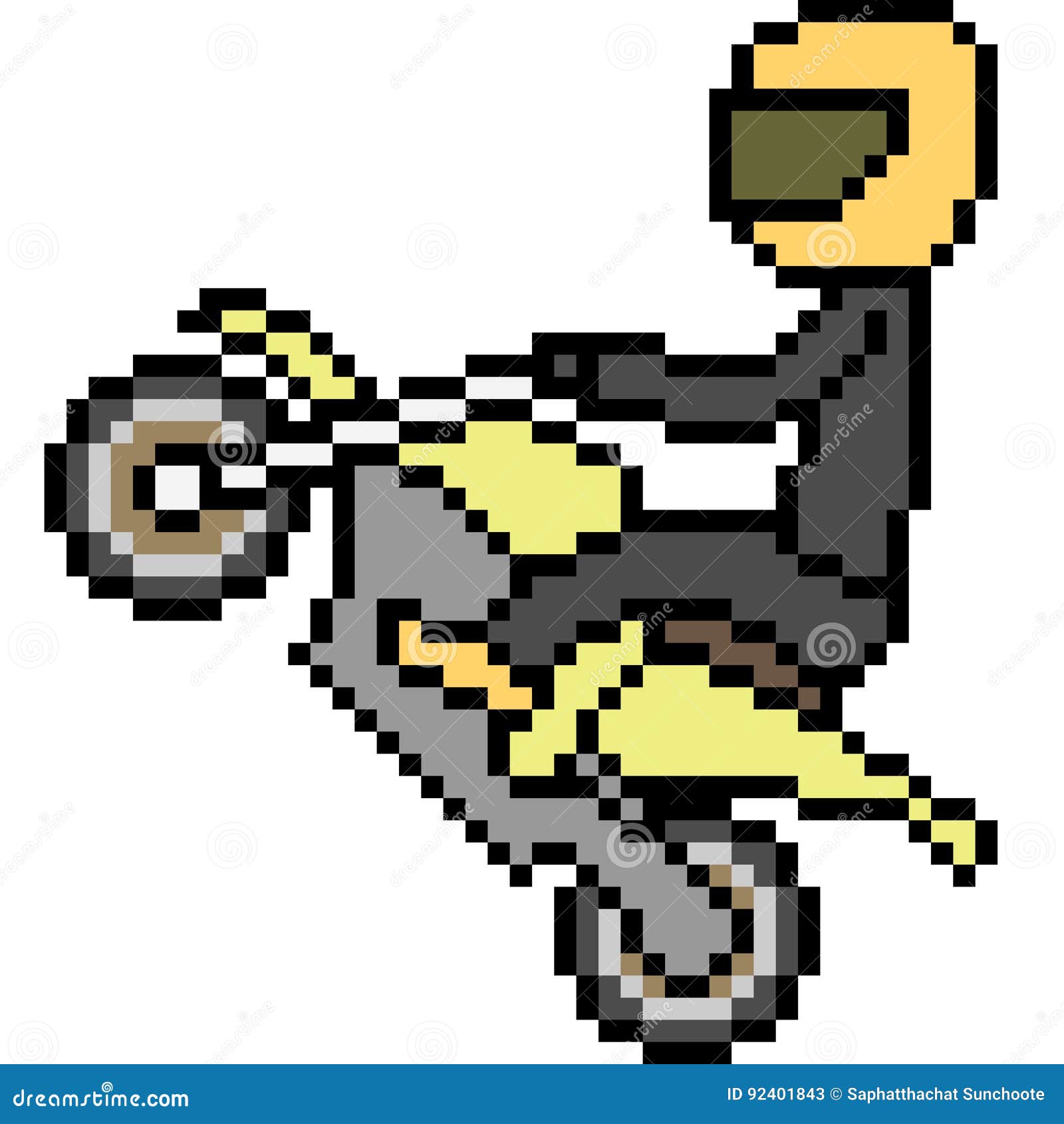 Cycliste d'art de pixel illustration stock. Illustration du vélo - 92401843