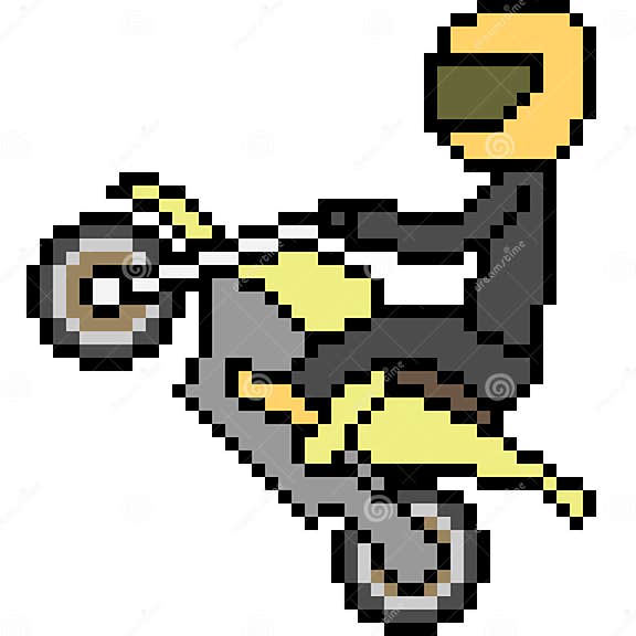 Cycliste d'art de pixel illustration stock. Illustration du vélo - 92401843