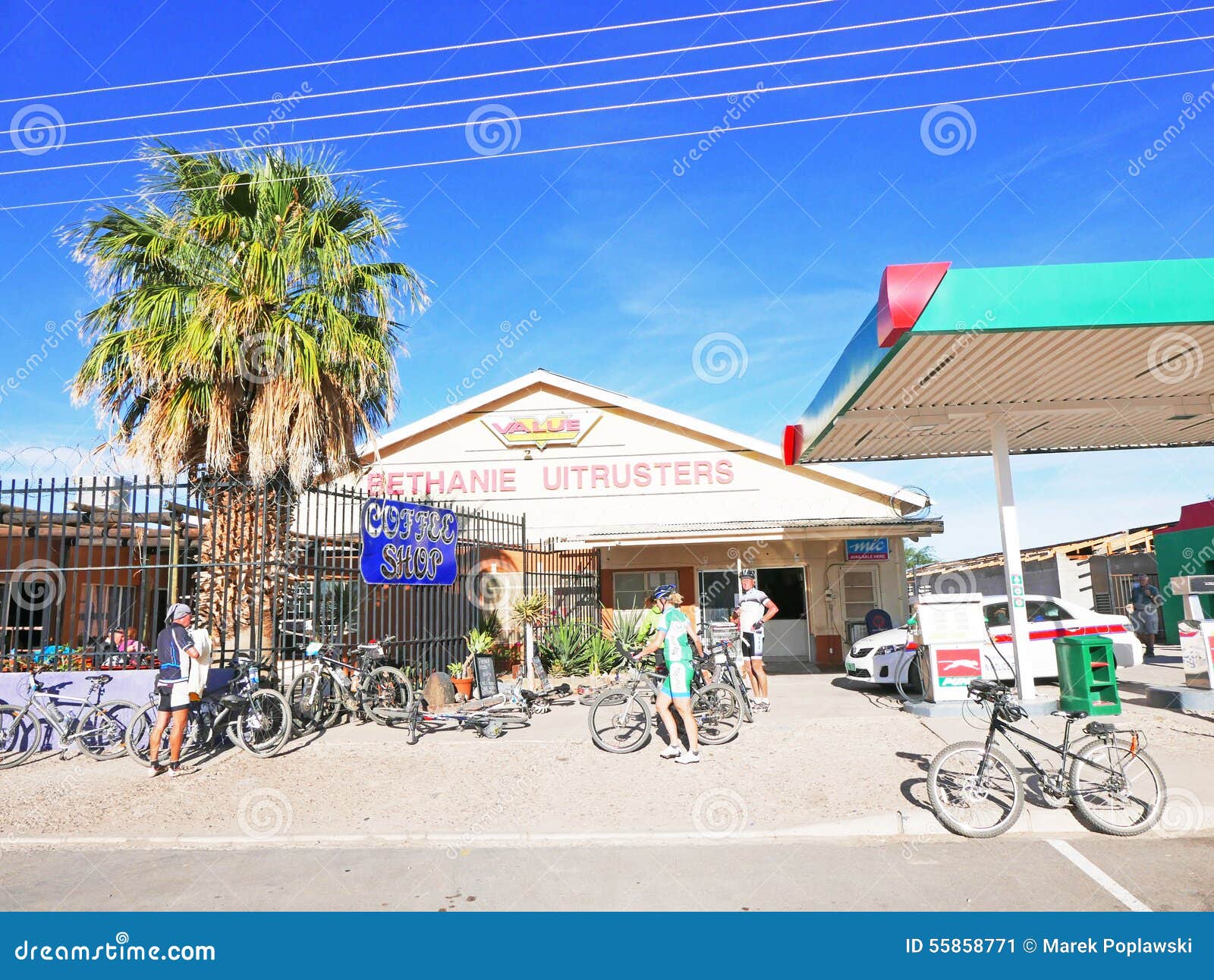 Cyclists at Bethanie in Namibia Editorial Photo - Image of bethanie ...