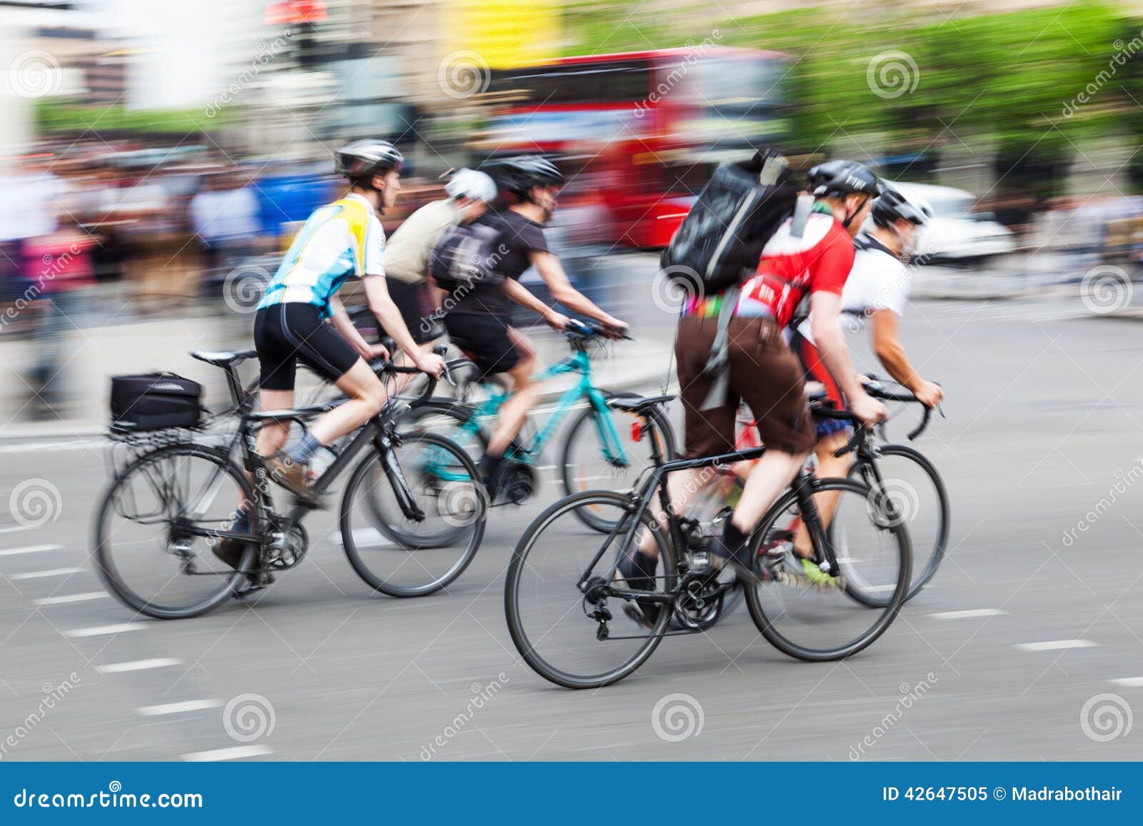 Cyclists in the city editorial image. Image of bicycle - 42647505