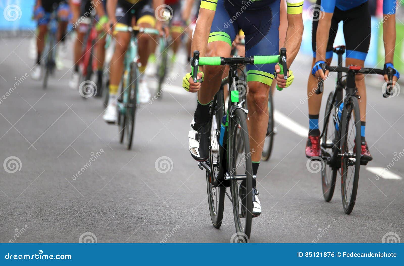Cyclists during the Final Sprint To Win the Stage of the Cycling Stock ...