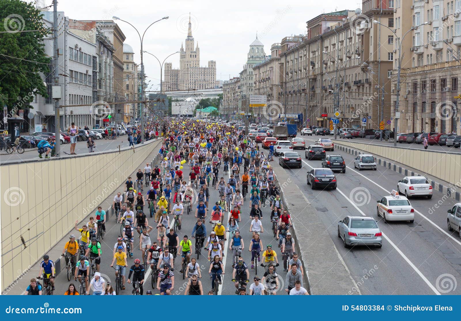 Cyclists on the Moscow Cycle Parade Editorial Stock Image - Image of ...