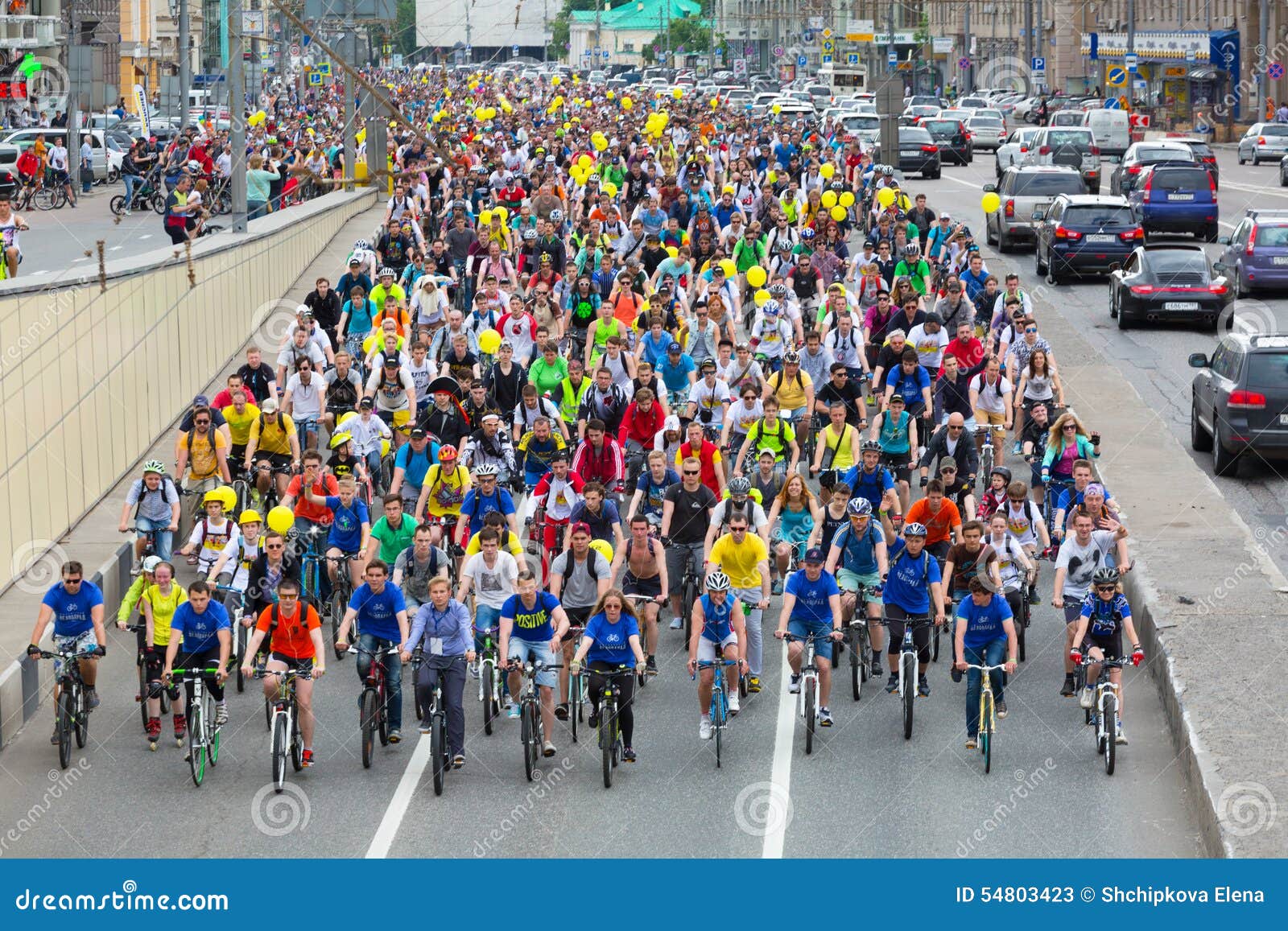 Cyclists on the Moscow Cycle Parade. Editorial Stock Photo - Image of ...