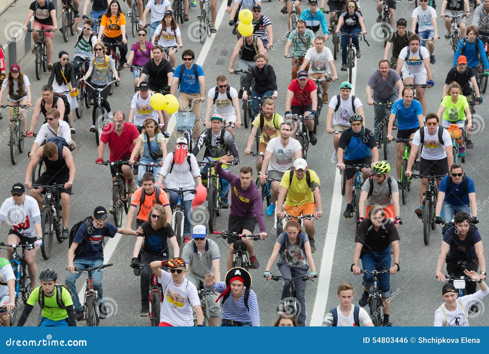 Cyclists on the Moscow Cycle Parade. Editorial Photo - Image of bike ...