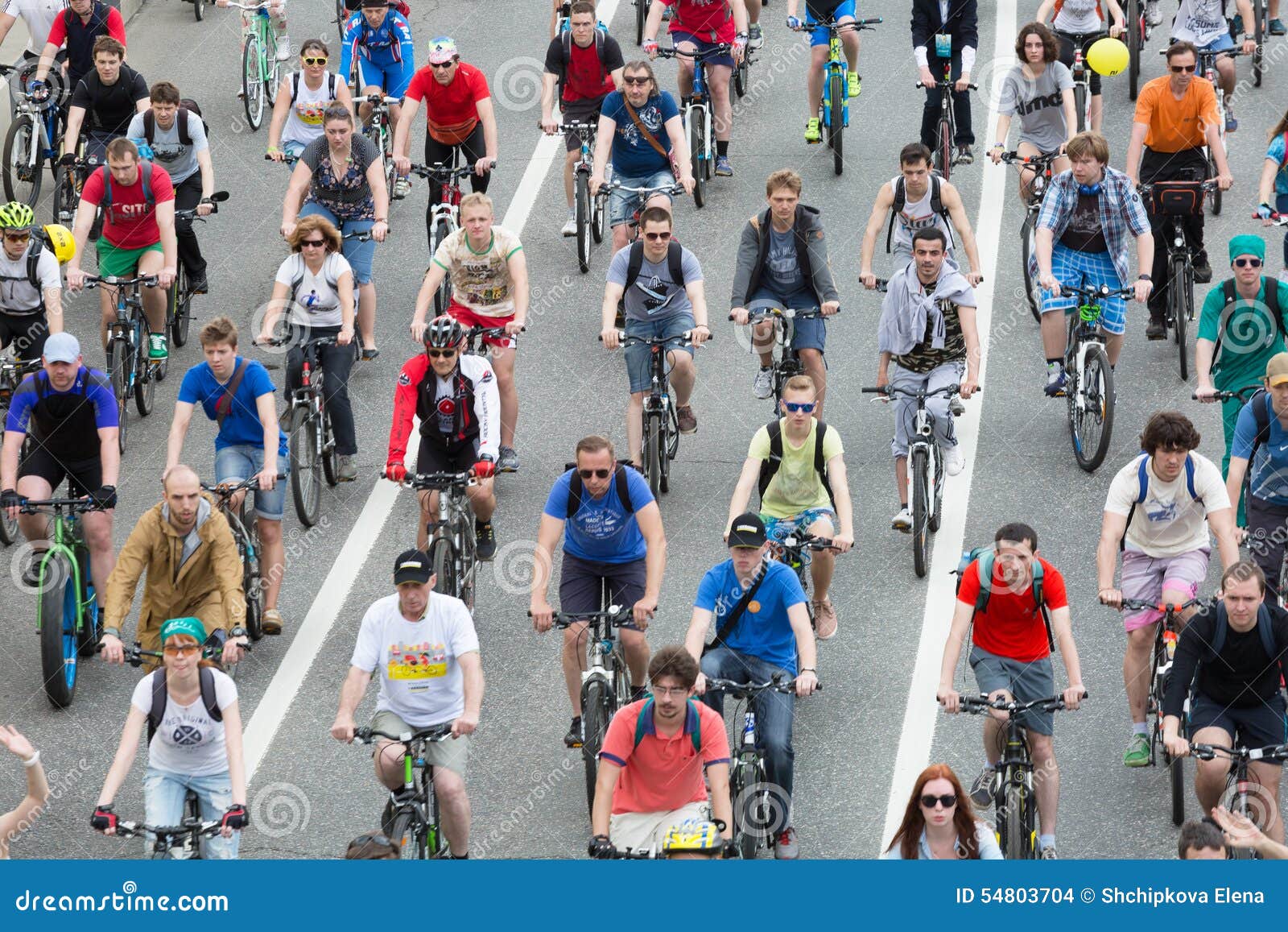 Cyclists on the Moscow Cycle Parade. Editorial Stock Image - Image of ...