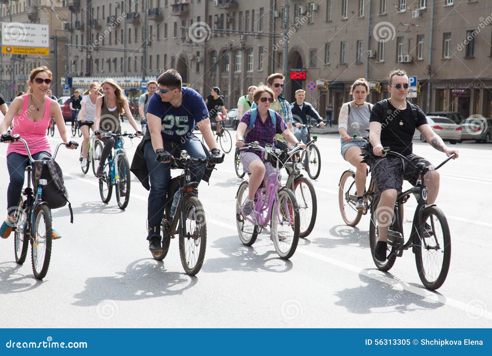 Cyclists on the Moscow Cycle Parade Editorial Image - Image of health ...