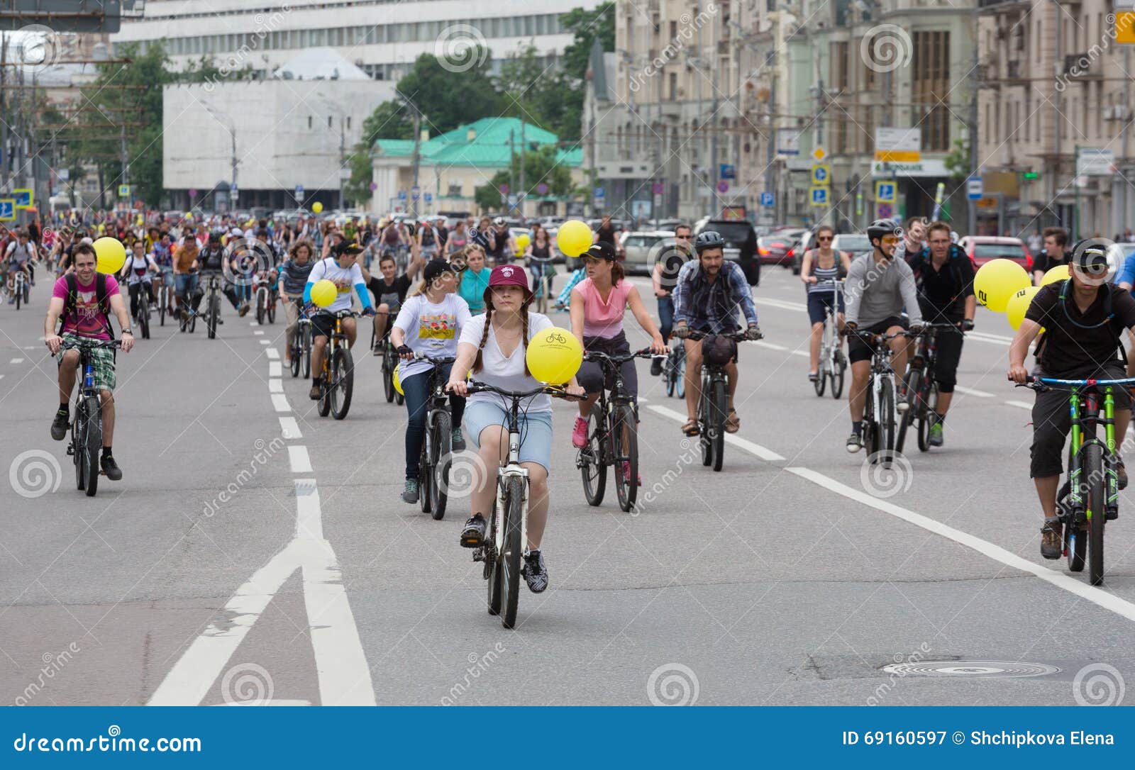 Cyclists on the Moscow Cycle Parade. Editorial Photography - Image of ...