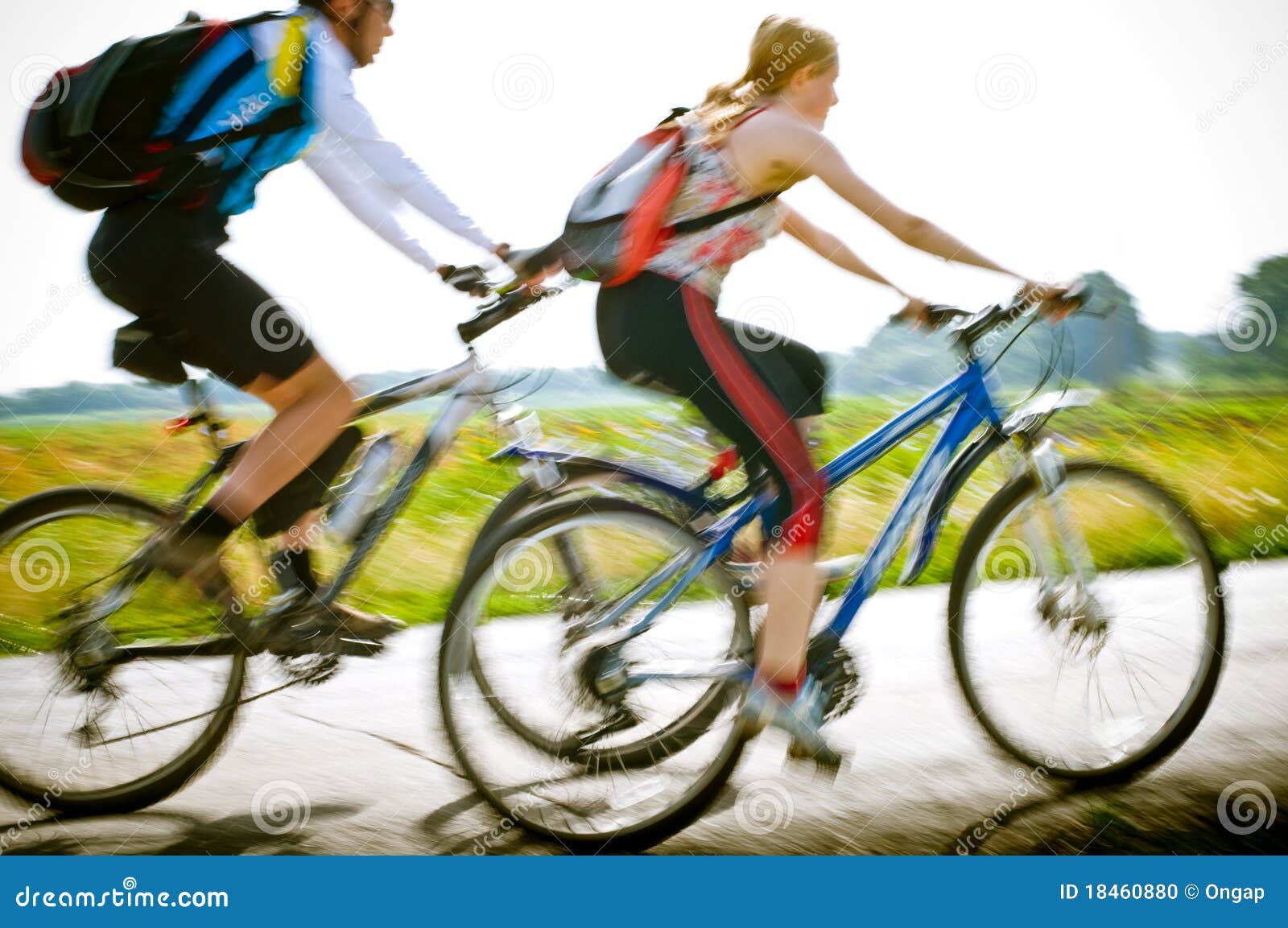 Cyclists in motion stock photo. Image of tourist, sport - 18460880